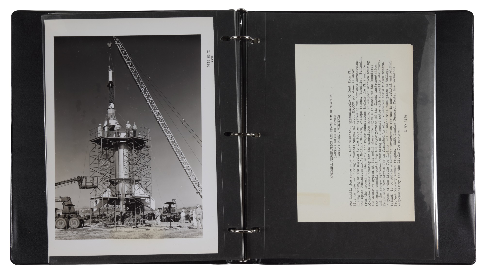 Album of 39 vintage gelatin prints of Langley Research Center taken by ...
