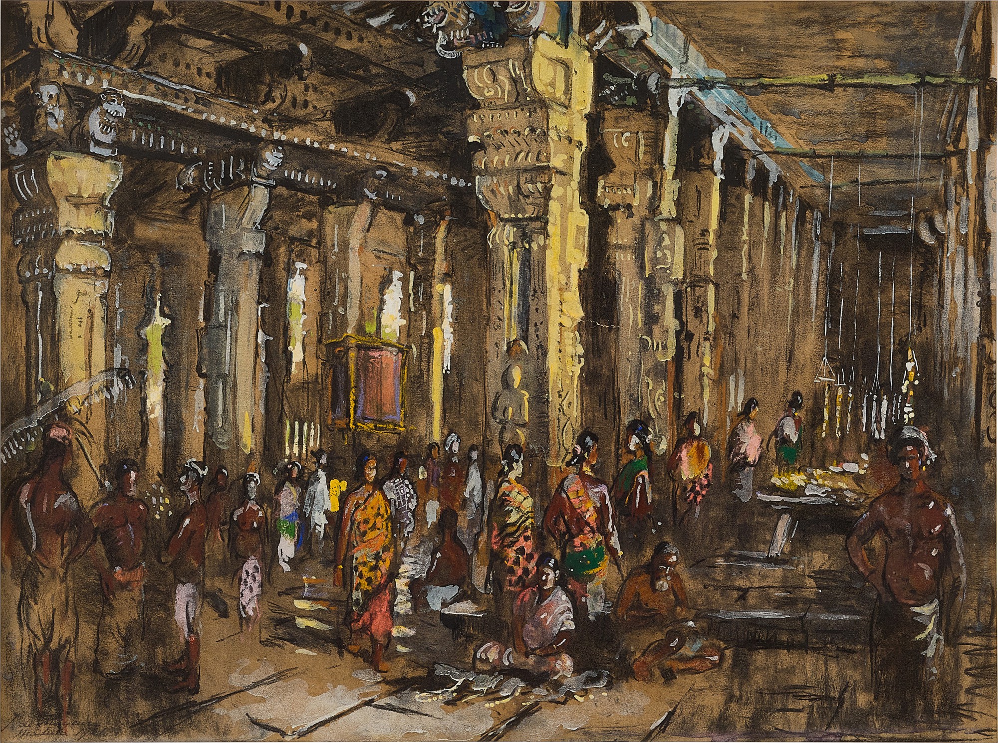 Adrien Jean Le Mayeur de Merprès 勒邁耶 | Temple Interior 寺廟 | Modern Art ...