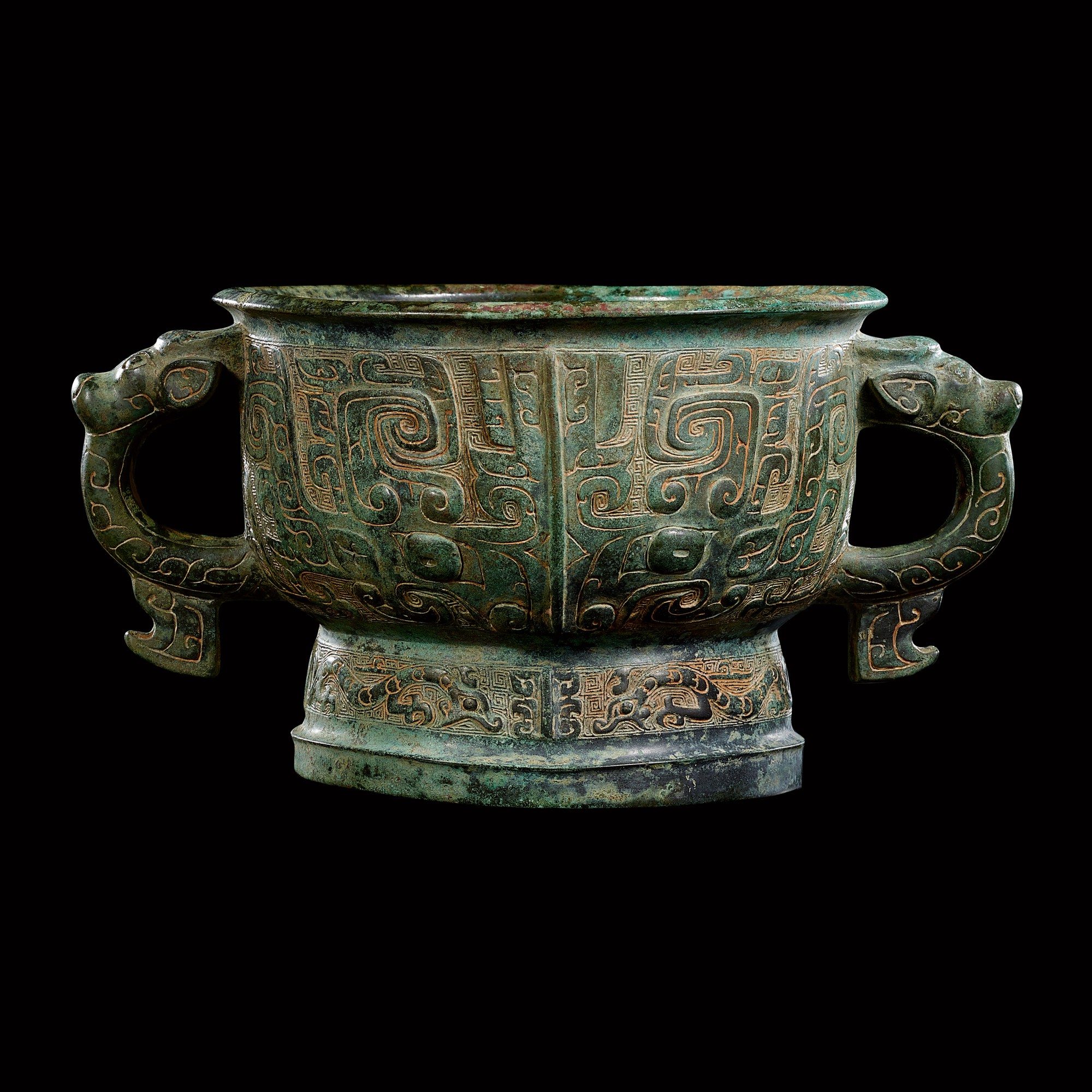 An archaic bronze ritual food vessel, gui Early Western Zhou dynasty ...