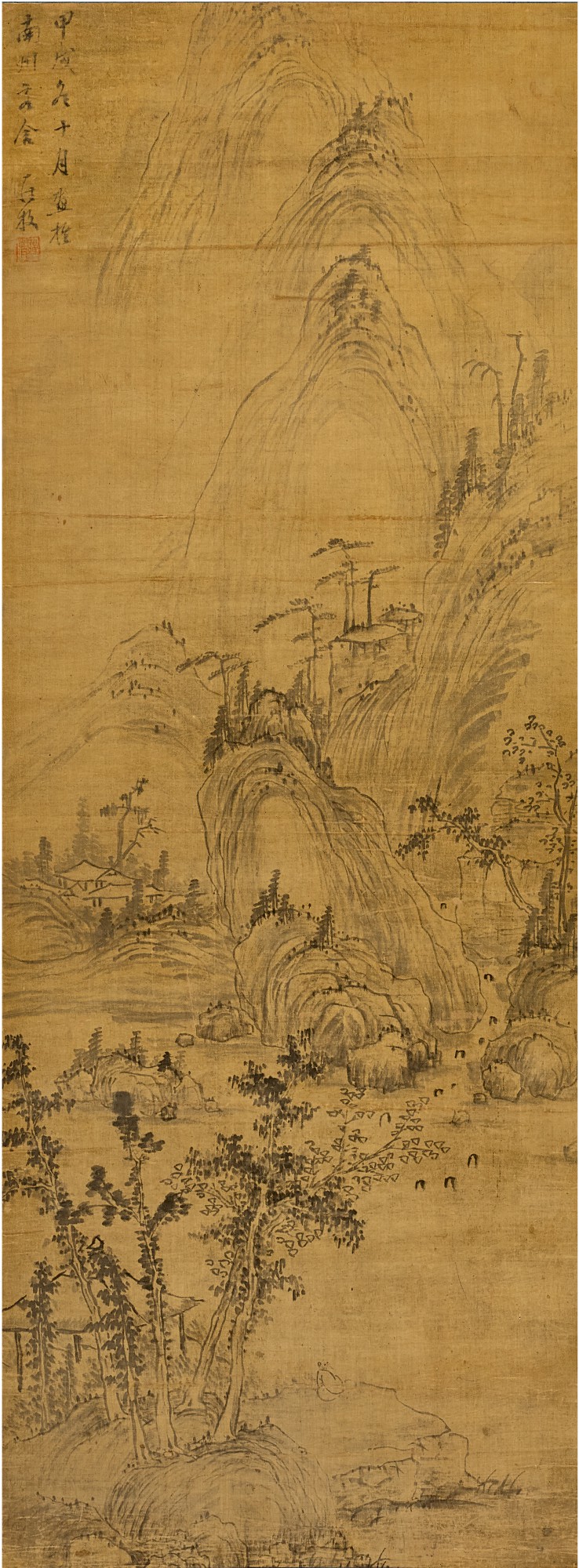 Luo Mu (1622-after 1706) 羅牧 （1622-1706後）| Landscape 山林青舍 | Fine ...