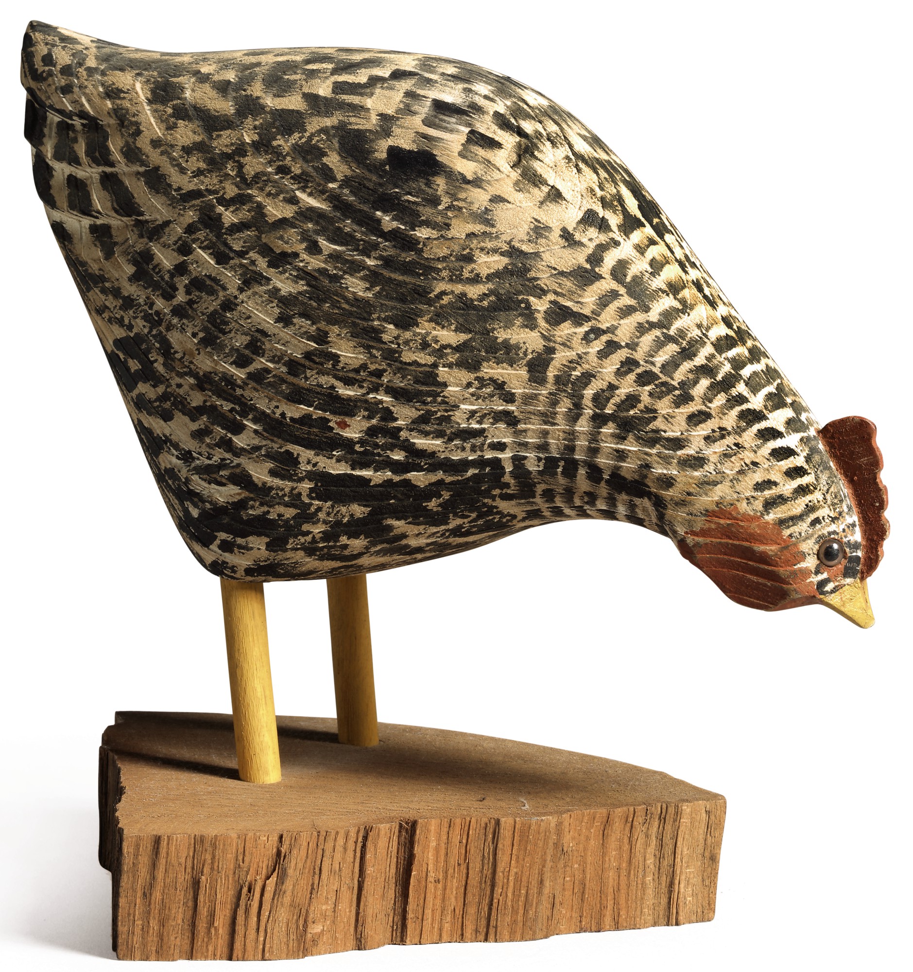 CARVED AND PAINTED PINE PECKING CHICKEN, 20TH CENTURY | A New Dimension ...