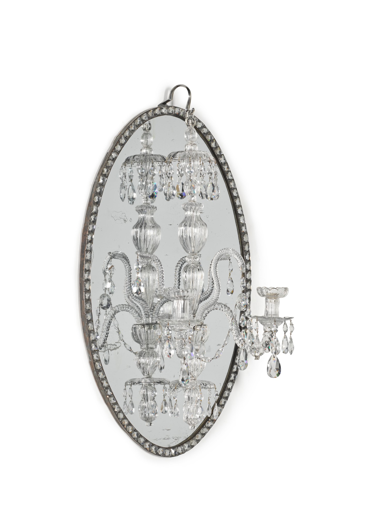 A pair of Irish George III mirror chandeliers, circa 1790, in the ...