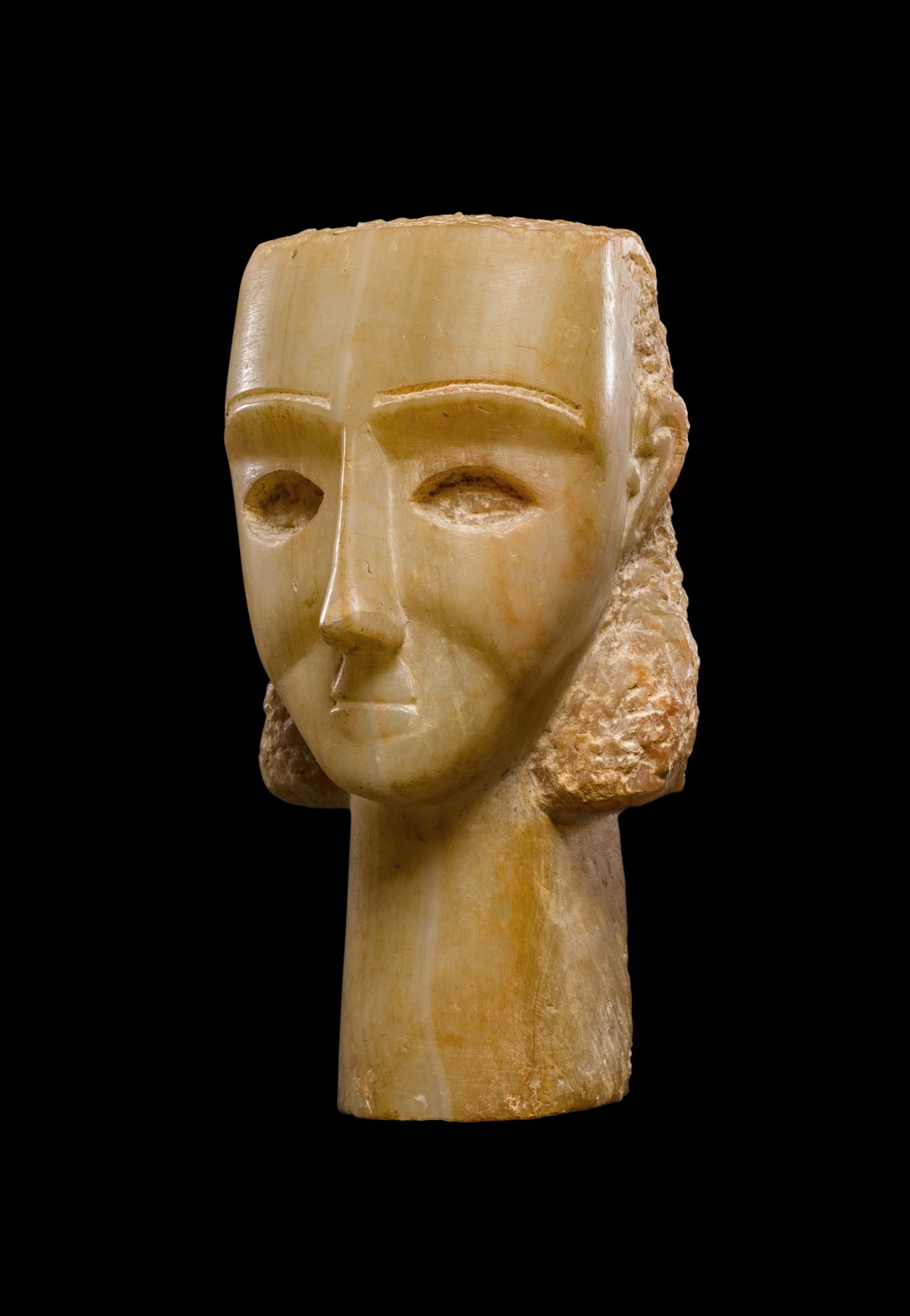 A South Arabian Alabaster Head of a Woman, Qataban, 3rd Century B.C ...