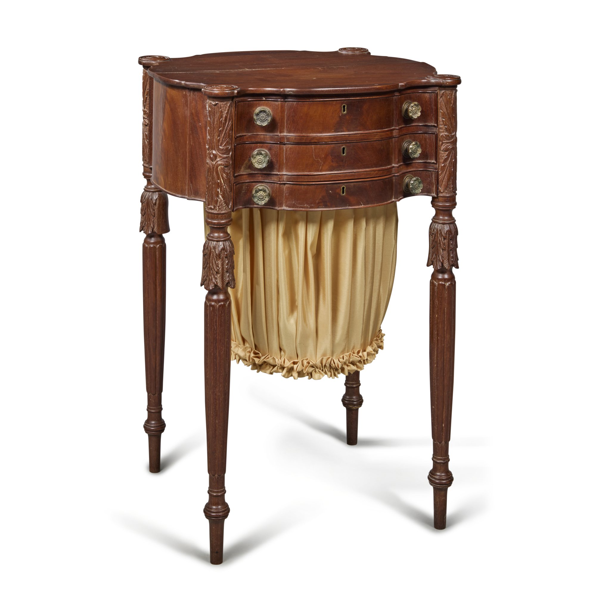 A Very Fine and Rare Federal Carved and Figured Mahogany Block-Front ...