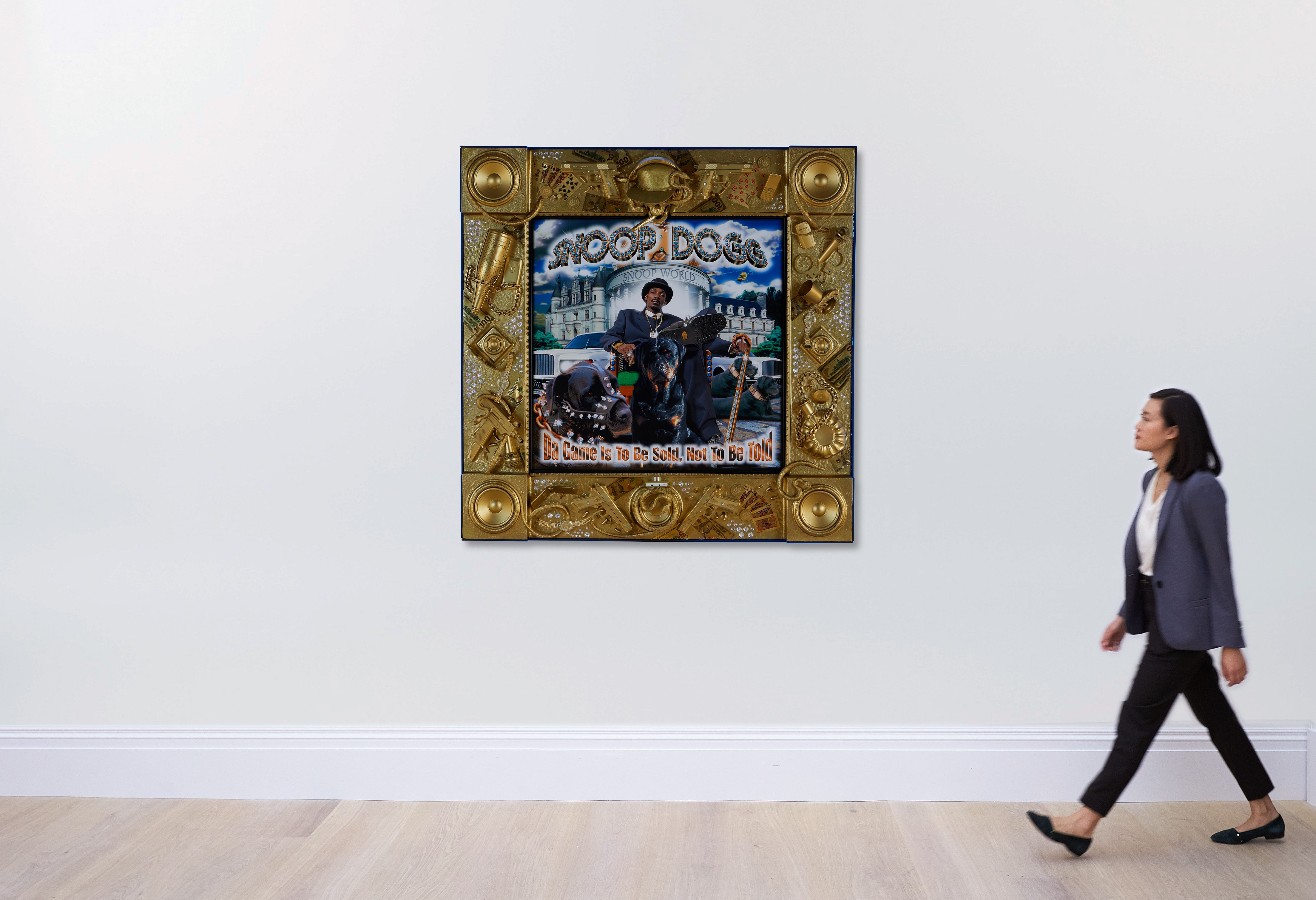 Custom-made giant gilded 'Gangsta' frame, complete with integrated ...