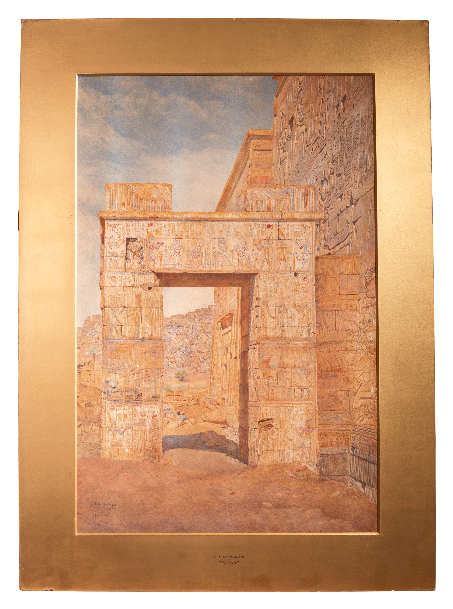 Newman. The Temple at Philae. 1892. Watercolour and gouache on paper ...