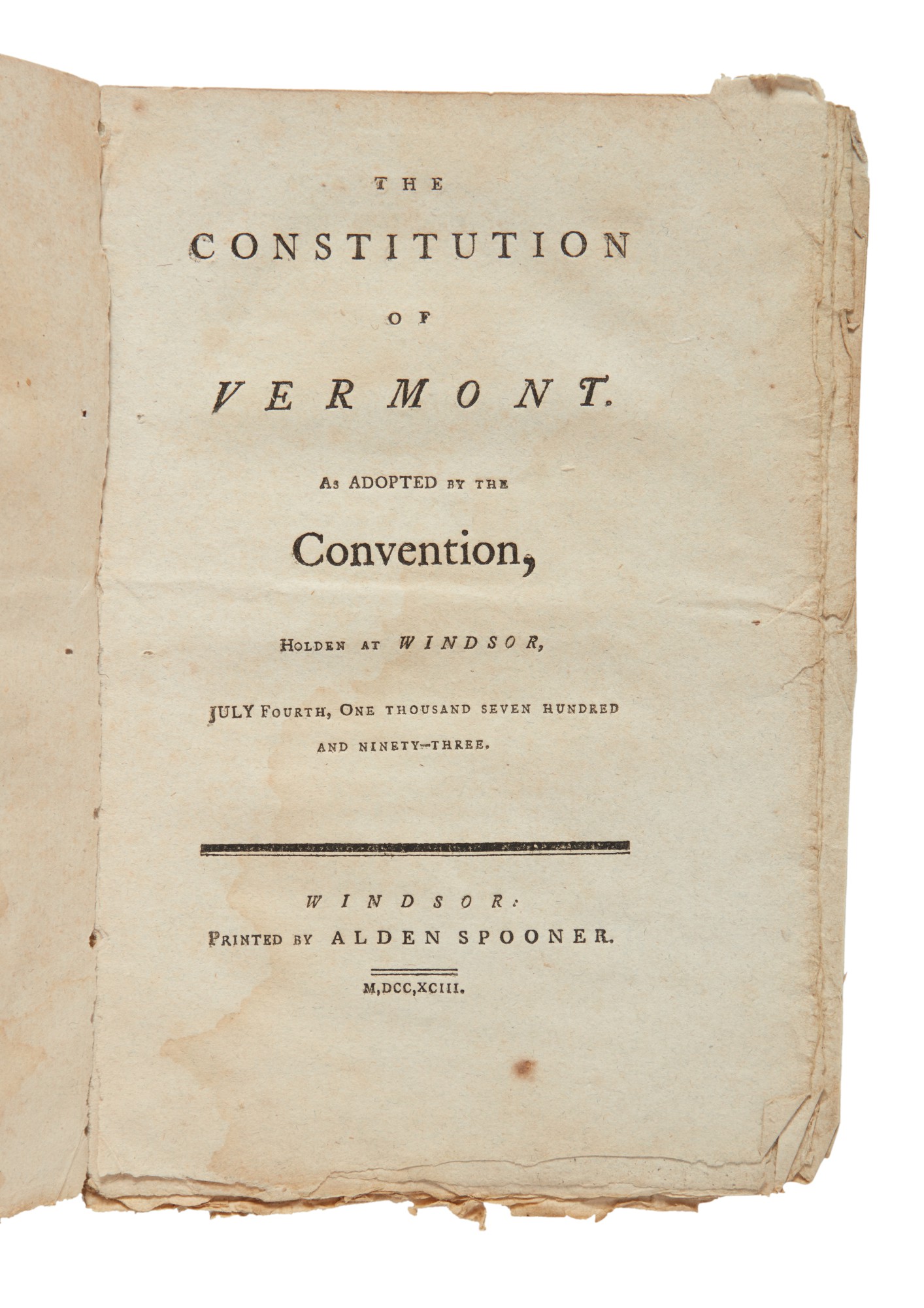 (Vermont) | The three-branch government structure introduced | Making ...