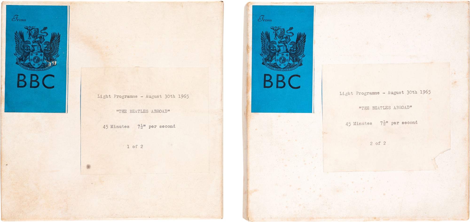 The Beatles/Brian Epstein | Reel to Reel Recordings: 'The Beatles ...