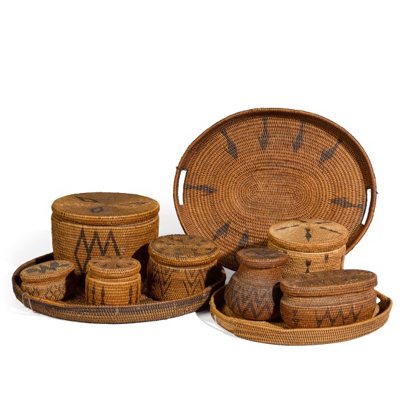 Zambia, 20th century | Lozi baskets and trays | Worlds within Worlds ...