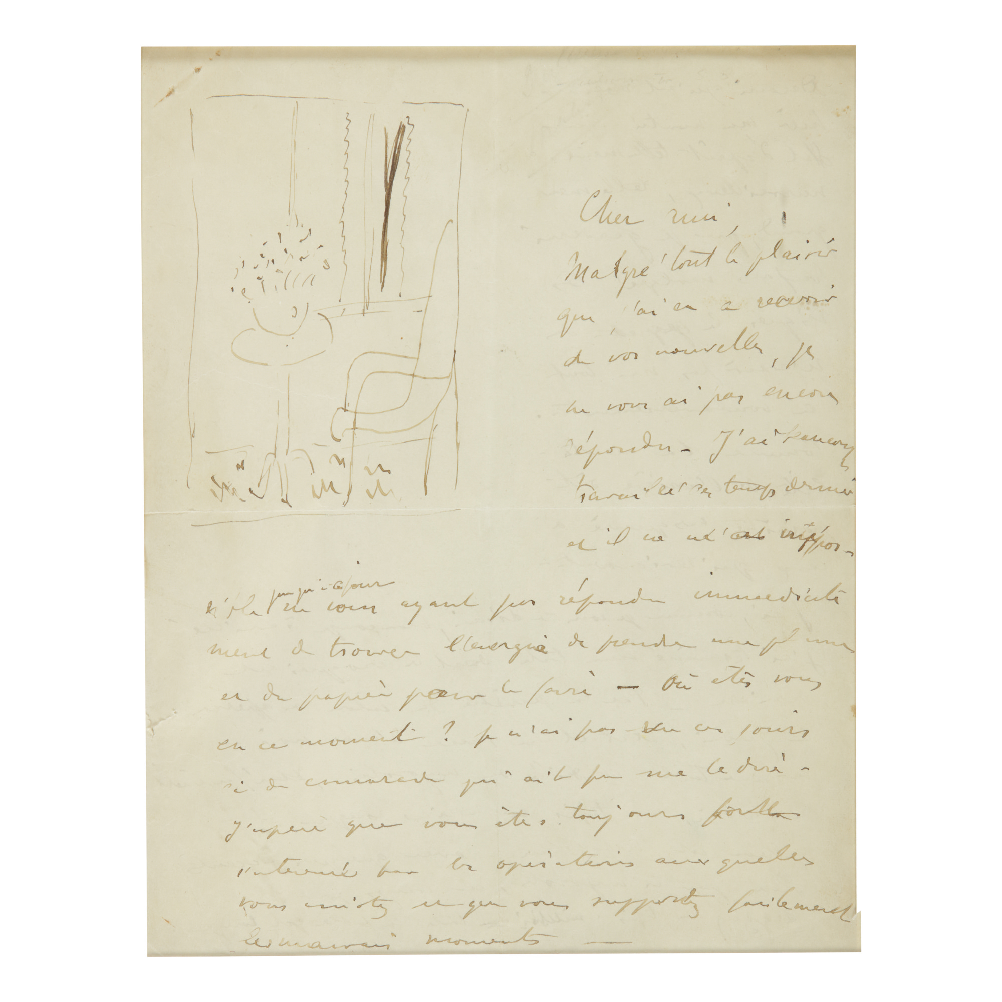 MATISSE, HENRI | Autograph letter signed ("H. Matisse") to Léonce ...