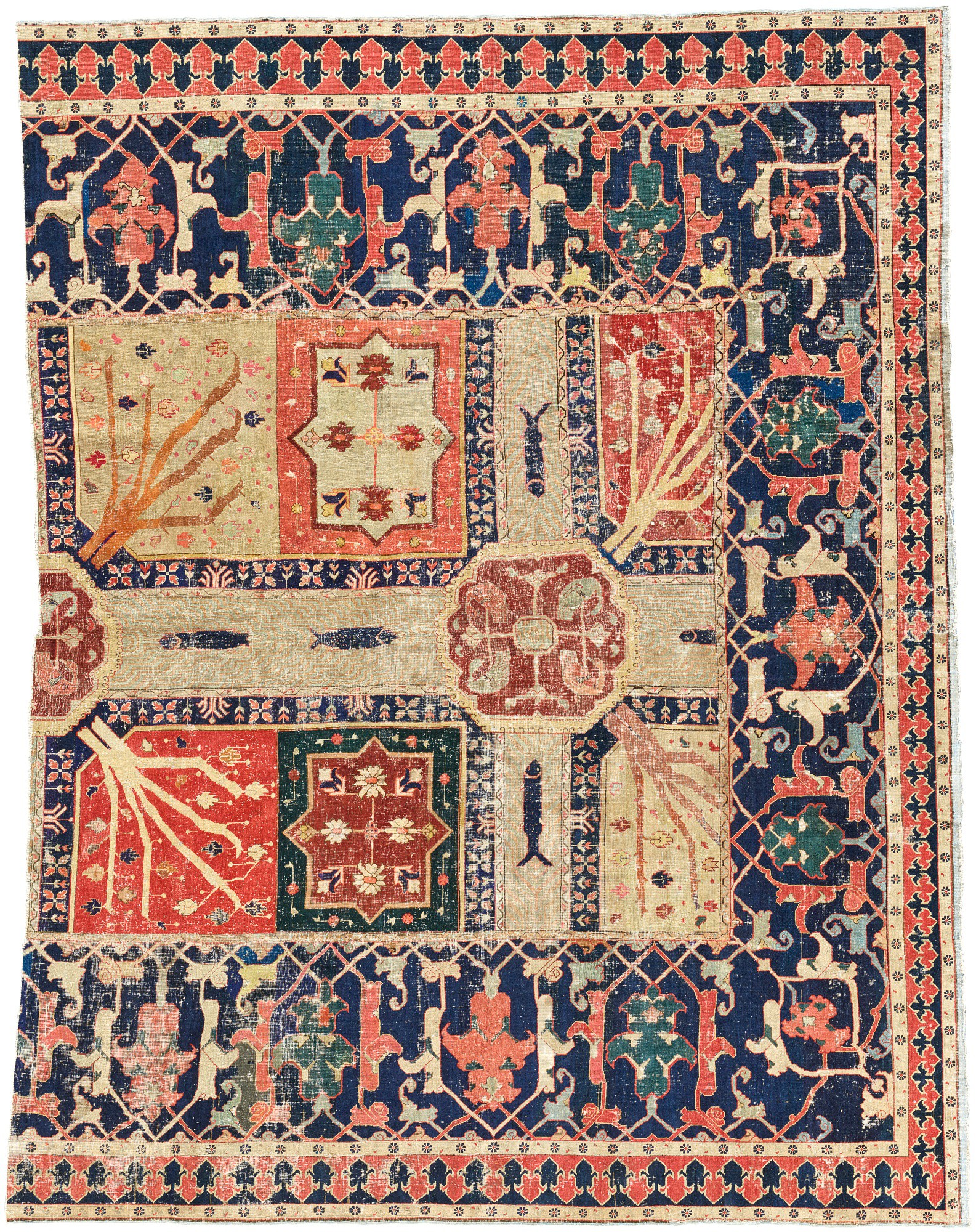 KURDISH, AZERBAIJAN | A Garden (Chahar Bagh) fragment, 18th century ...