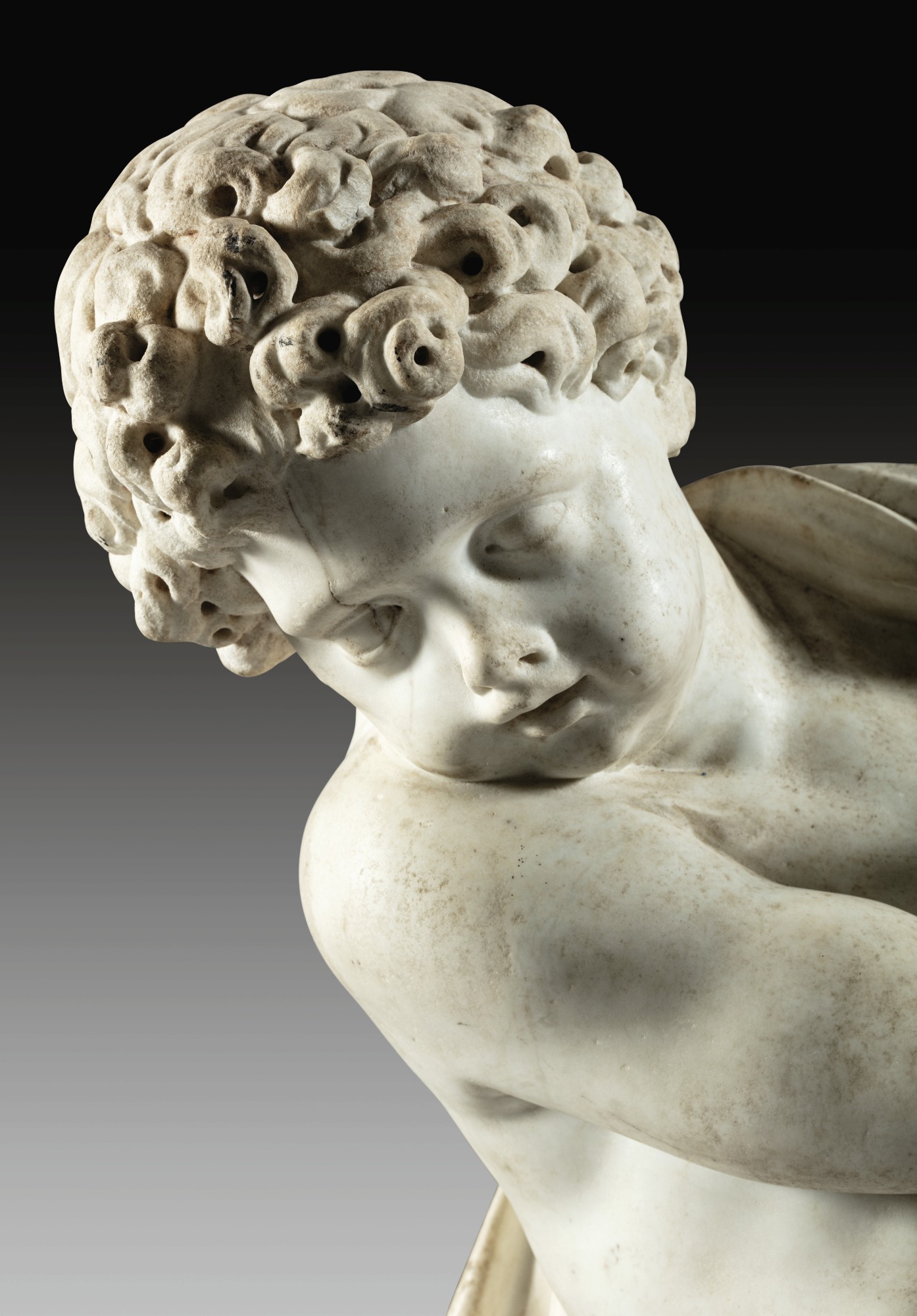 ITALO-FLEMISH, 17TH CENTURY | A PAIR OF MARBLE ATLANTES OF HERCULES AND ...
