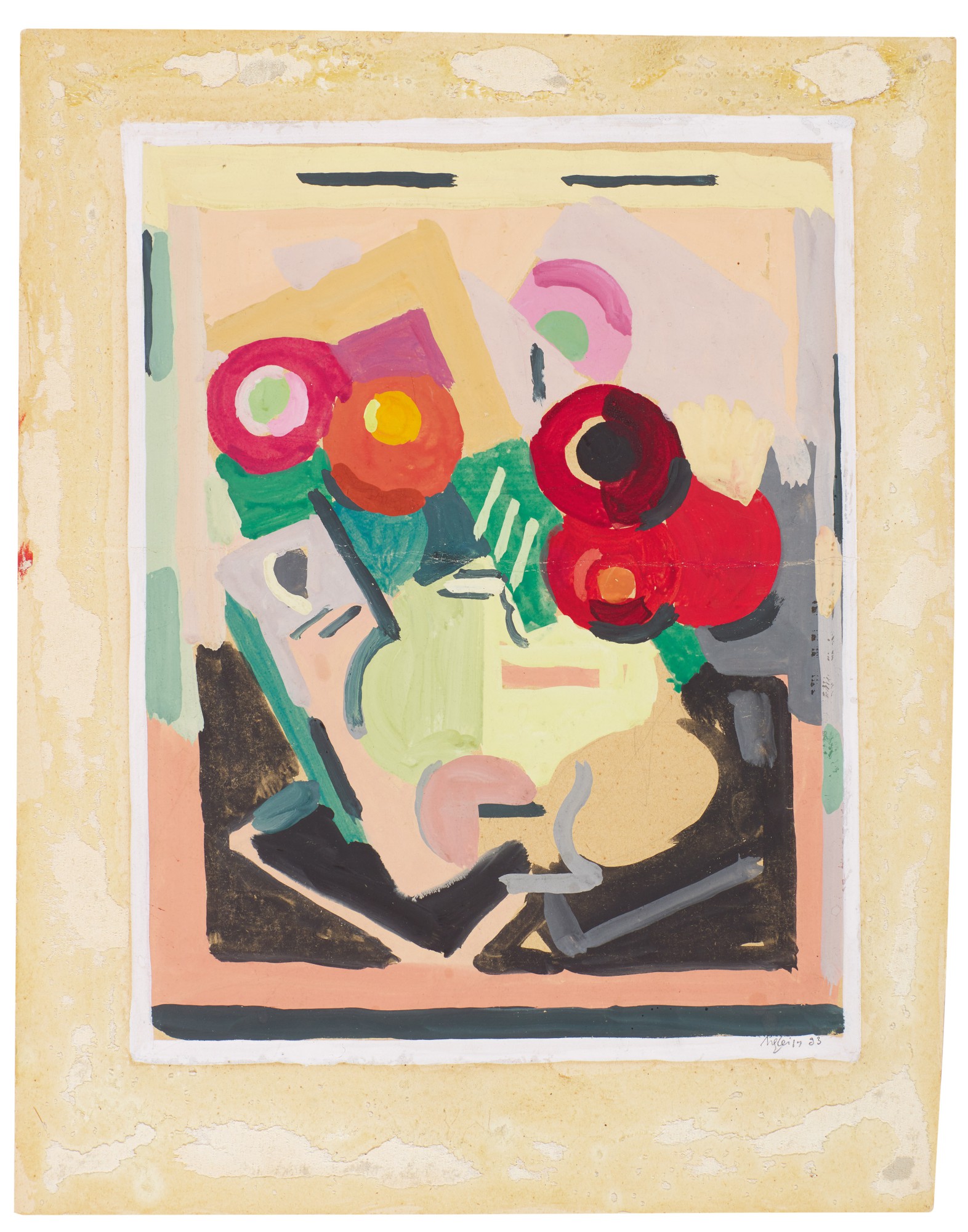 ALBERT GLEIZES | GOUACHE OU NATURE MORTE AUX FLEURS | Impressionist ...