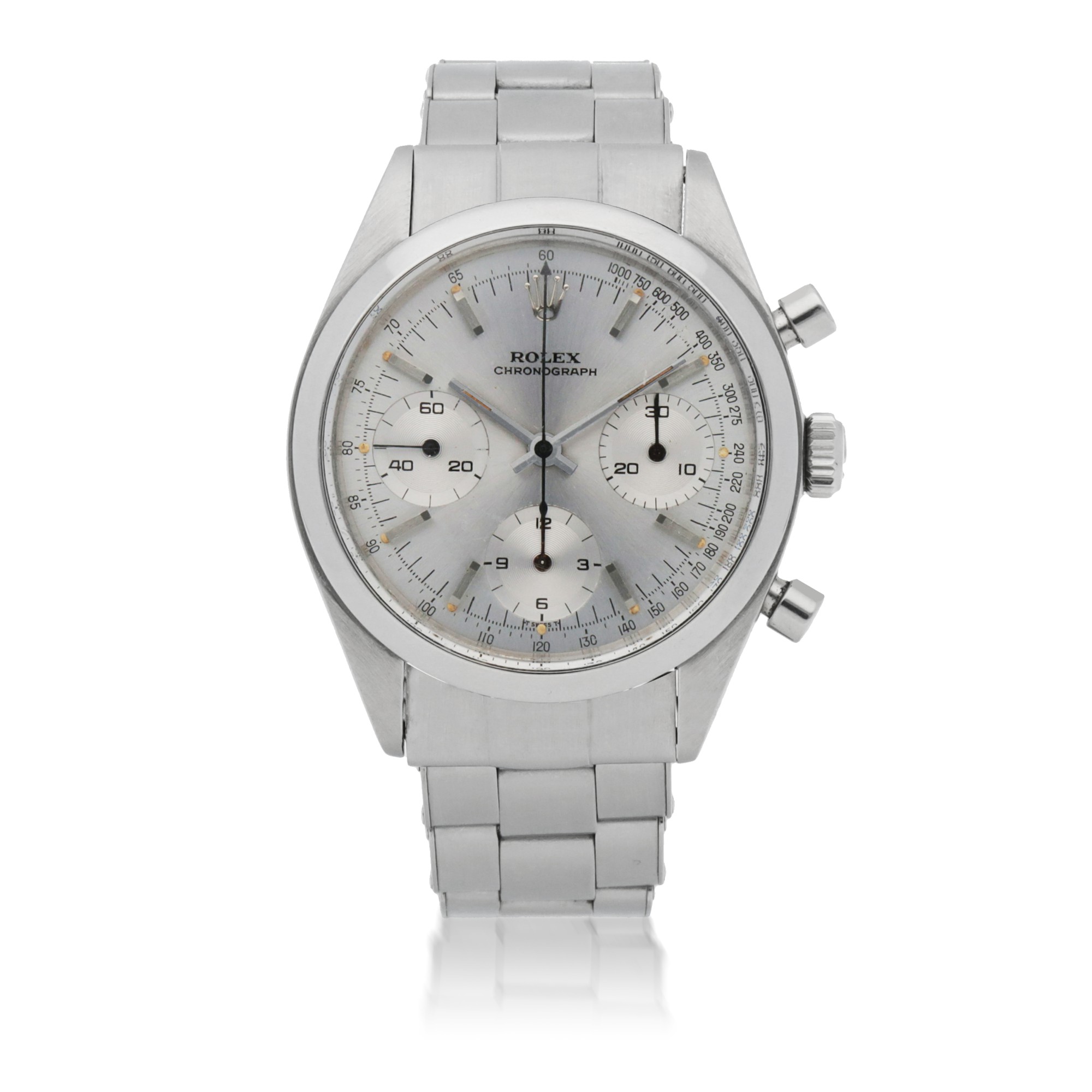 'PRE-DAYTONA', REF 6238 STAINLESS STEEL CHRONOGRAPH WRISTWATCH WITH ...