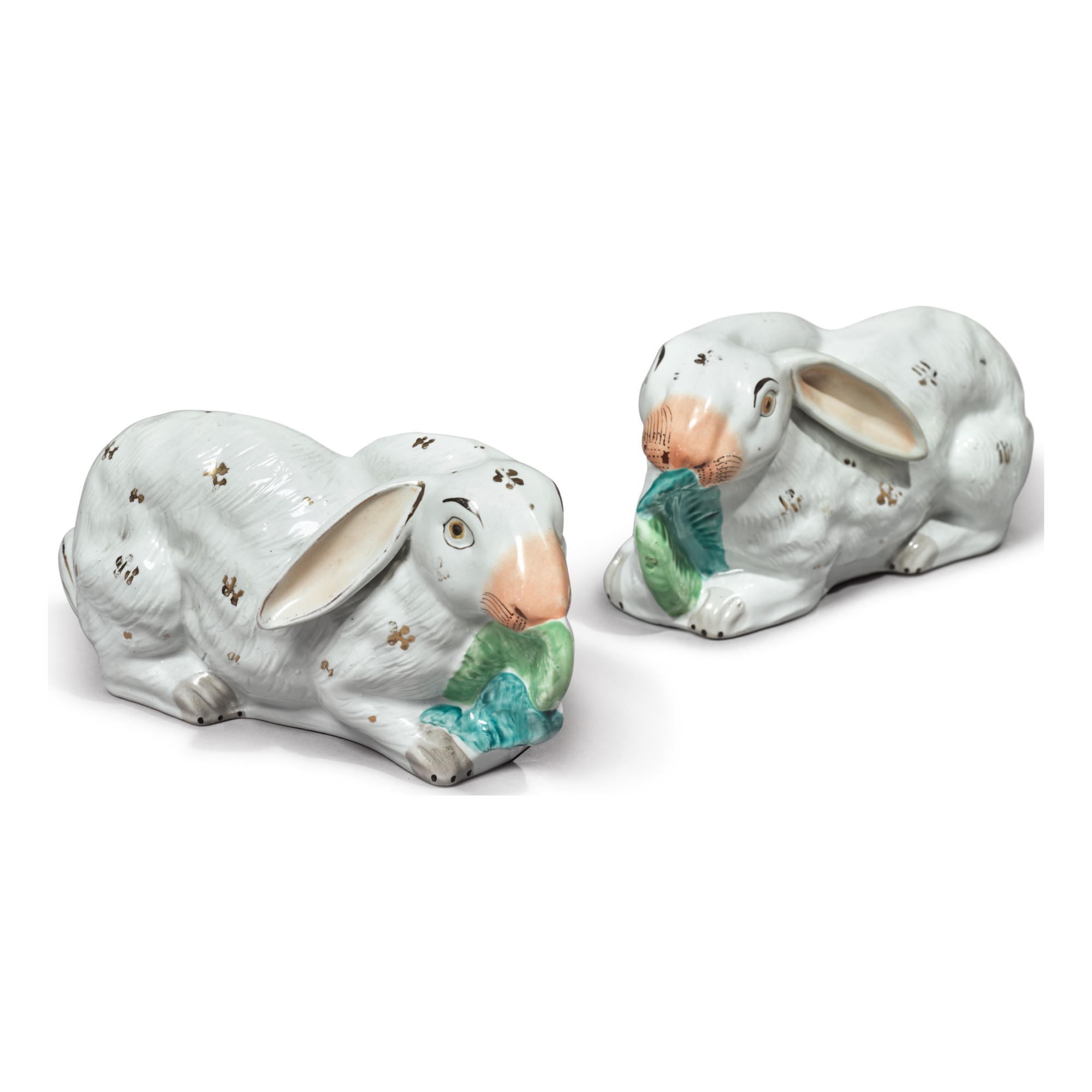 A PAIR OF STAFFORDSHIRE FIGURES OF RABBITS, CIRCA 1860-70 | Mario ...