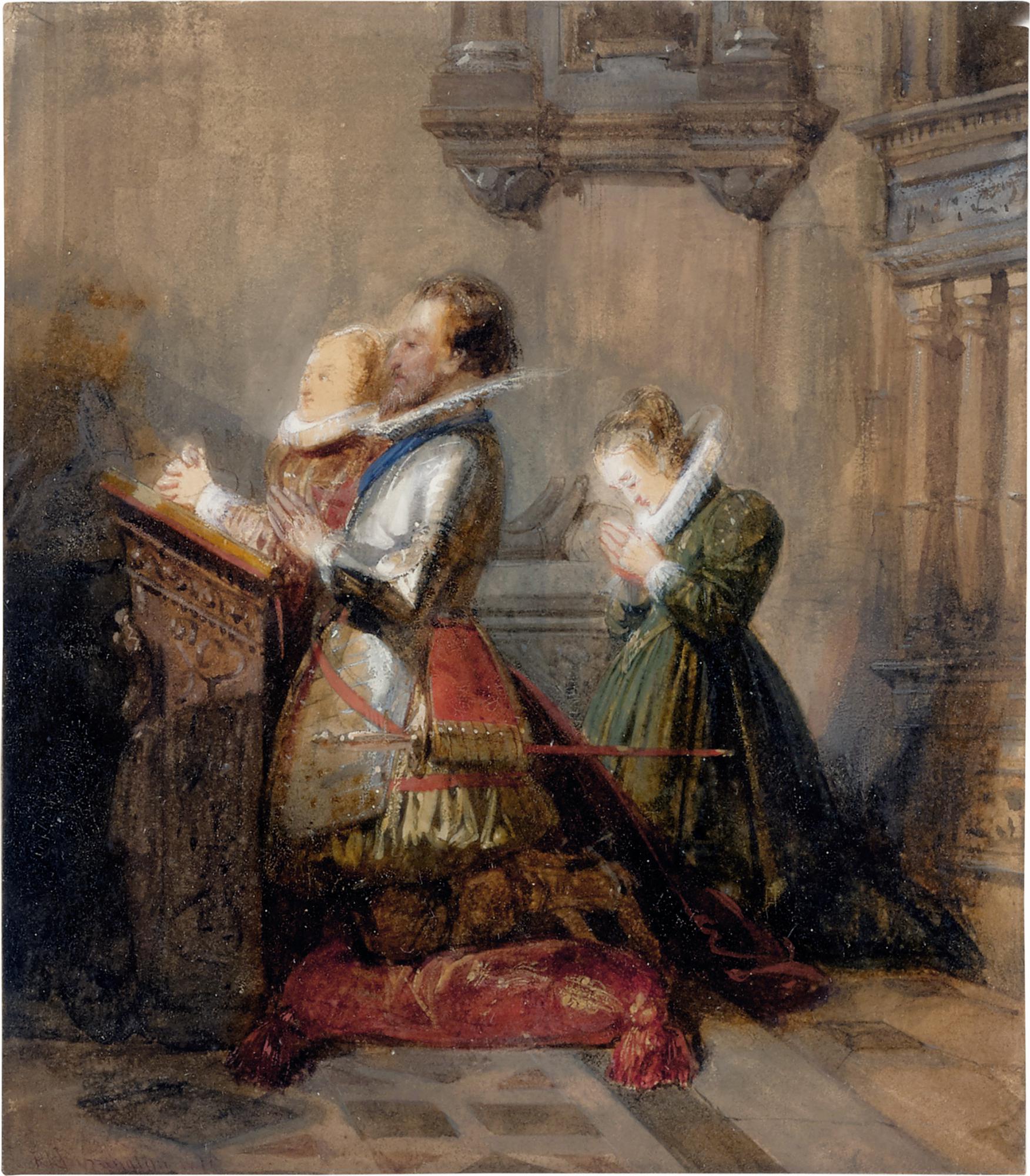 Henry IV praying, accompanied by two ladies (La Prière) | Collector ...