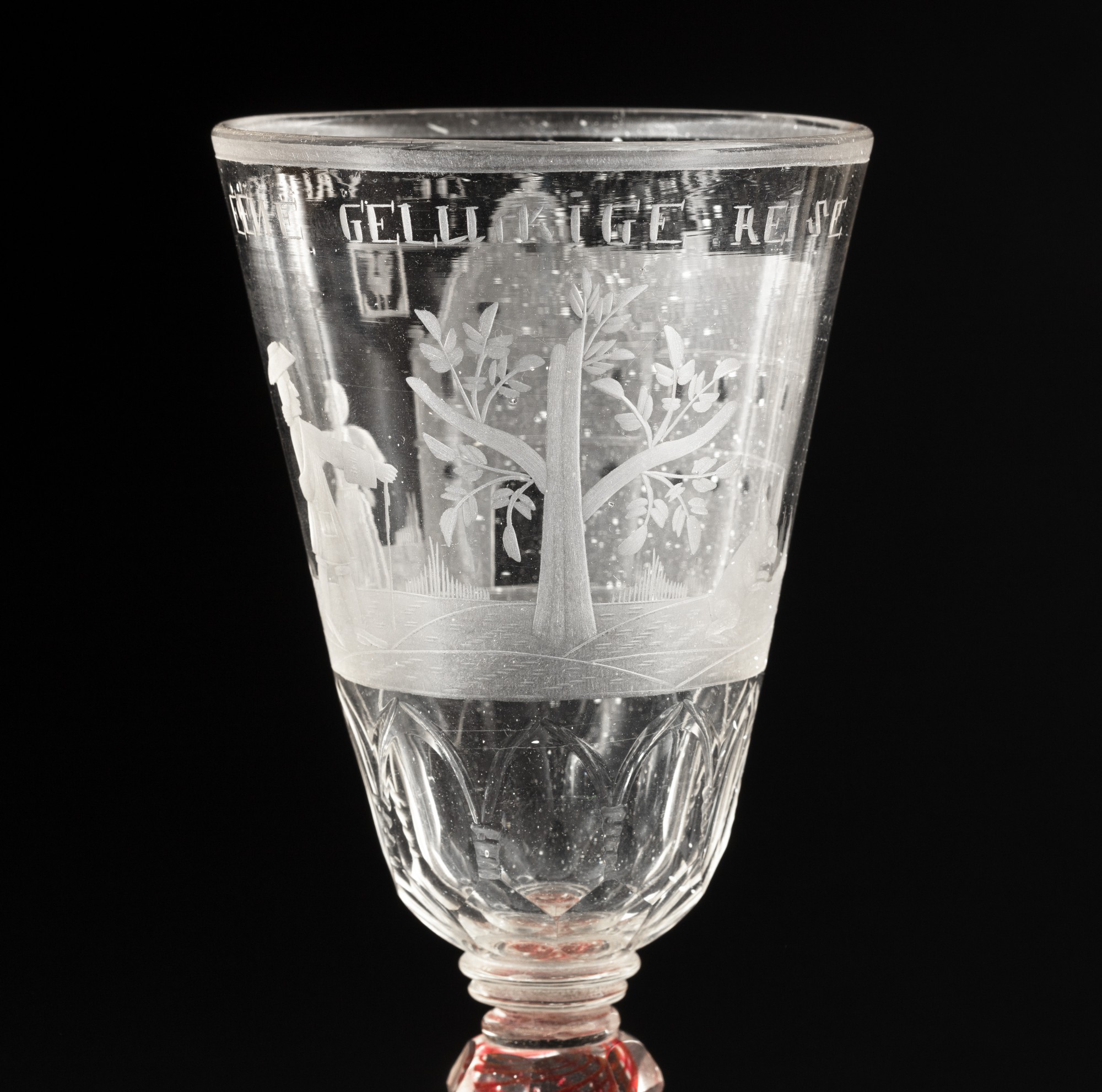 A Dutch engraved wine glass, 18th century | Verre à vin en verre gravé ...