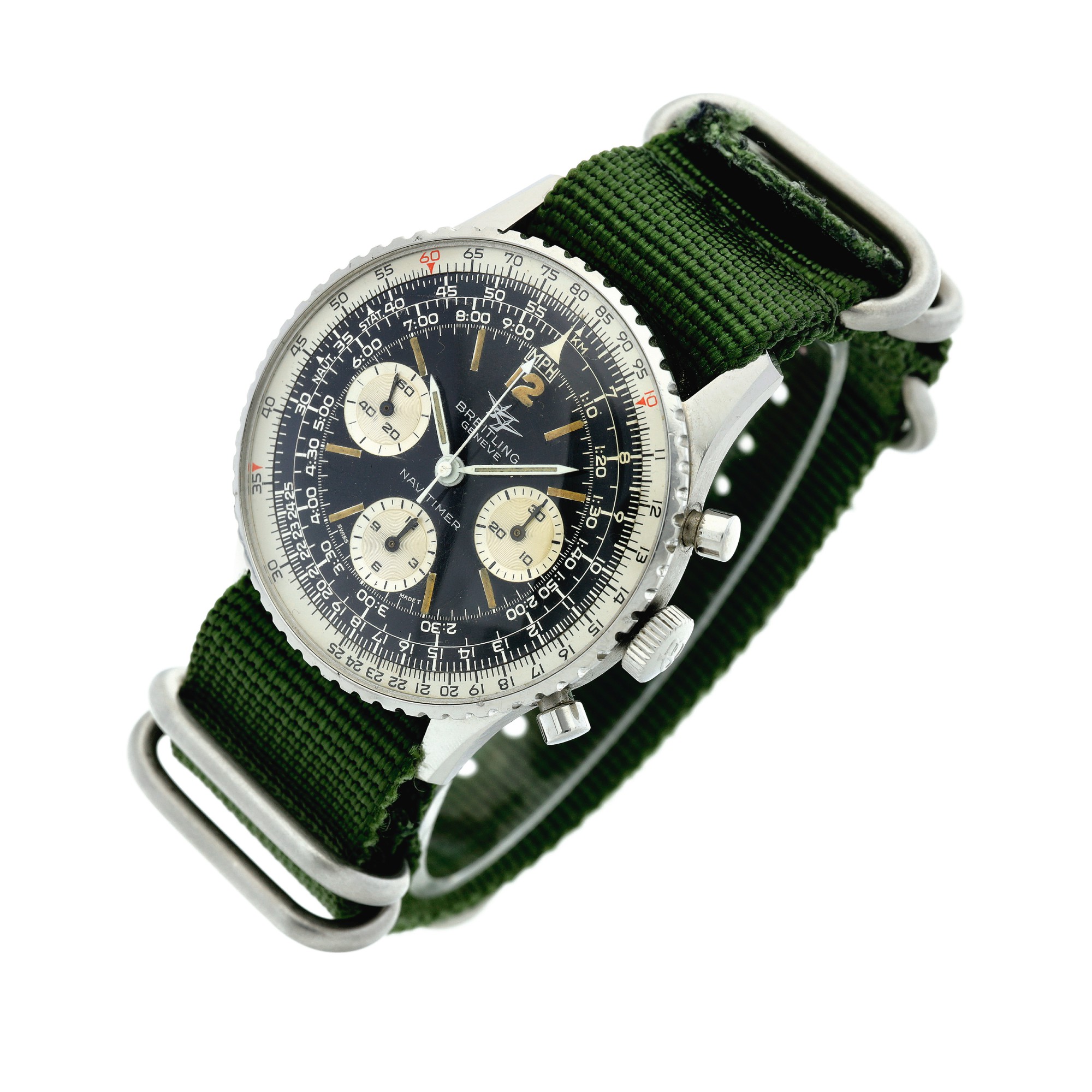Reference 806 Navitimer A stainless steel chronograph wristwatch with ...
