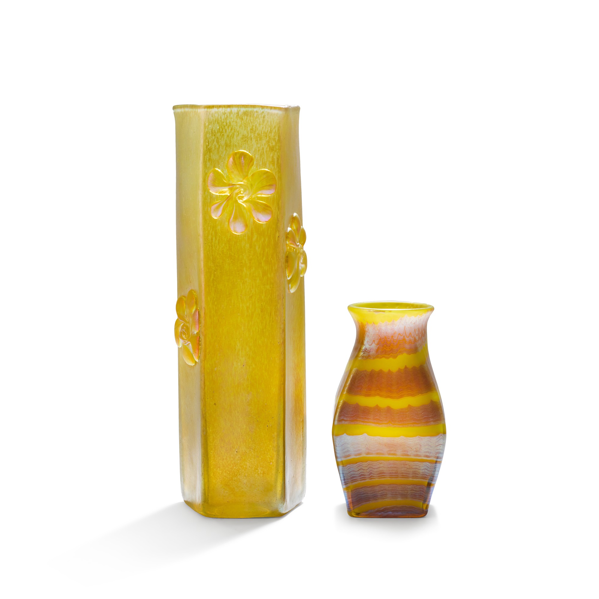 An Art Nouveau glass pentagonal section vase | A Gentleman’s Cabinet of ...