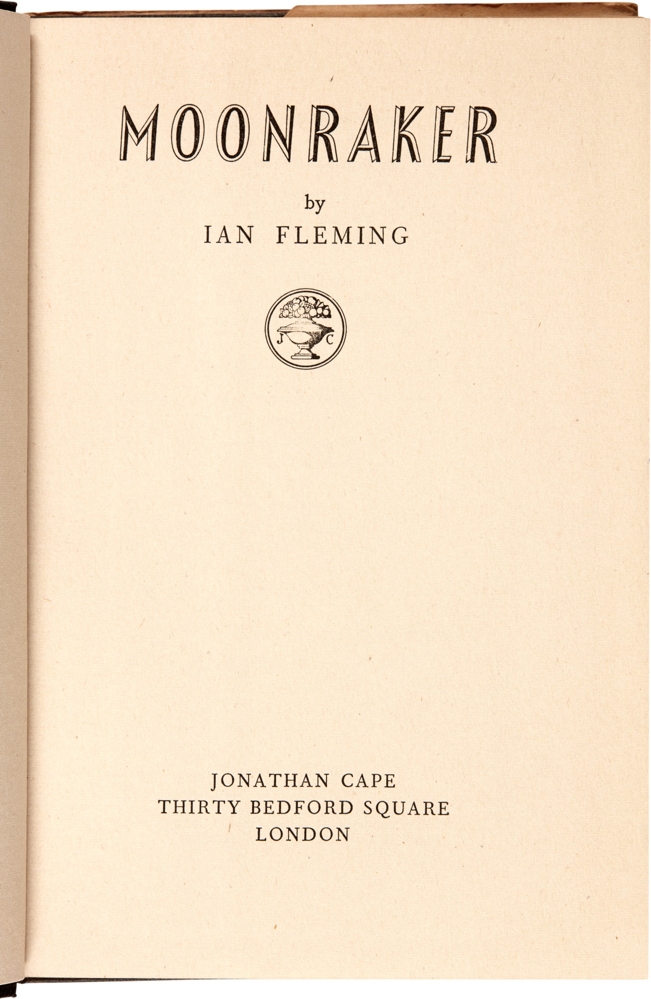 Ian Fleming | Moonraker, 1955, first edition | James Bond on Bond Street | 2022 | Sotheby's