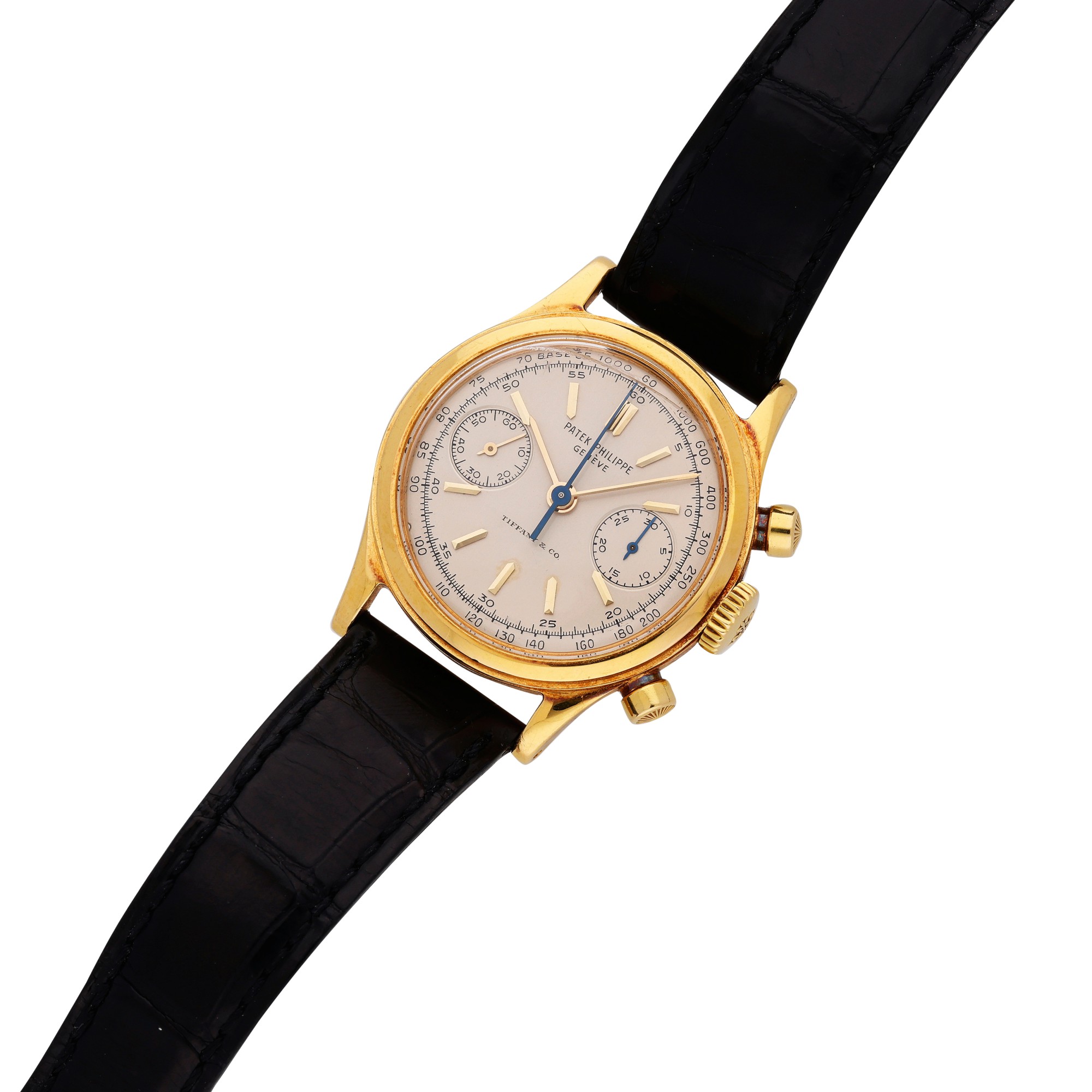 Reference 1463 | Retailed by Tiffany & Co.: A yellow gold chronograph ...