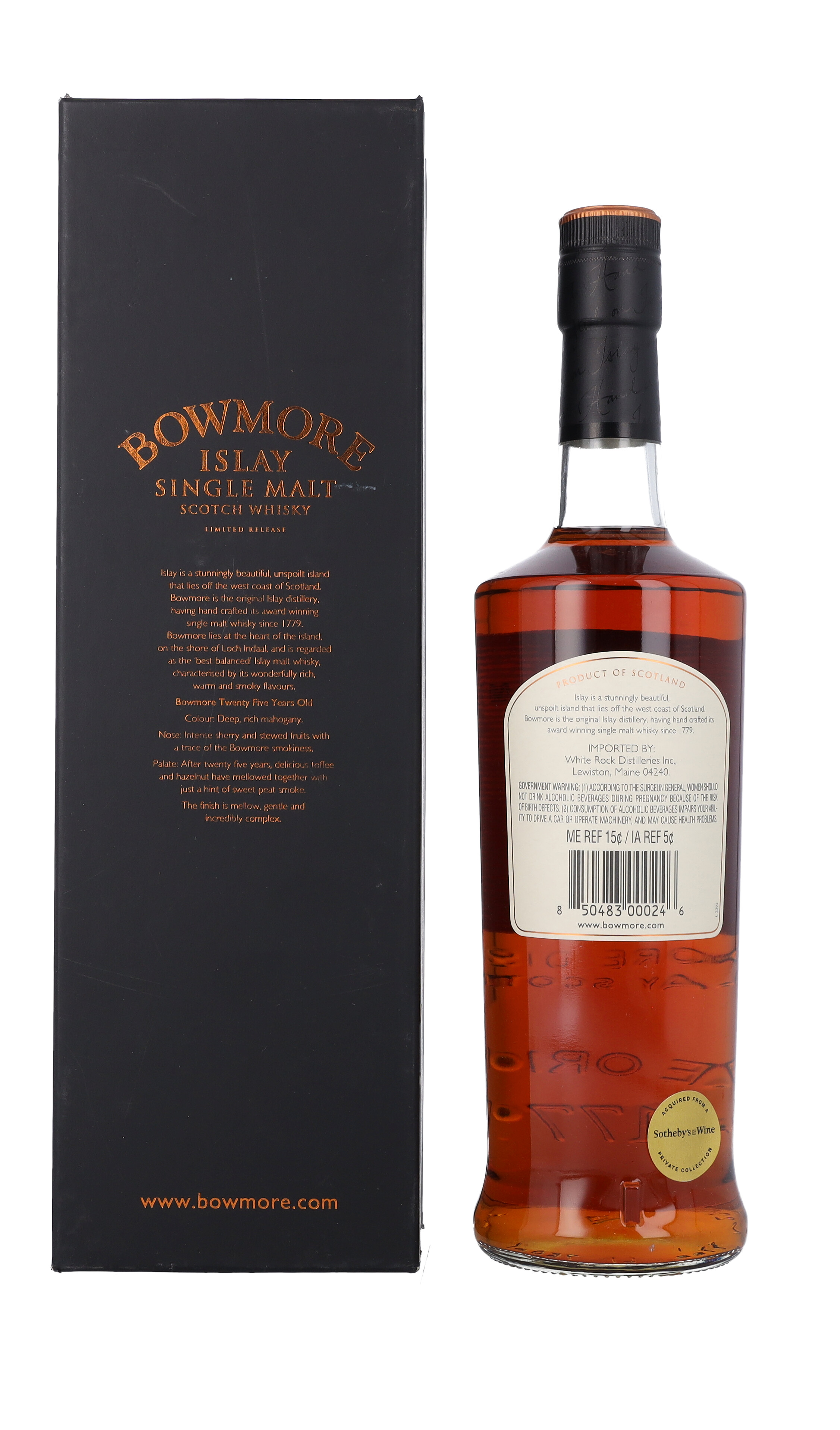 Bowmore 25 Year Old 43.0 abv NV (1 BT75) | Scotch Whisky: The Hollywood ...