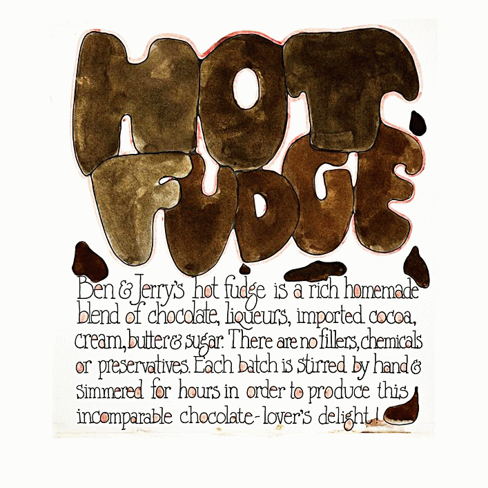 Lyn Severance Vintage Ben & Jerry's Hot Fudge Wall Sign Available For ...