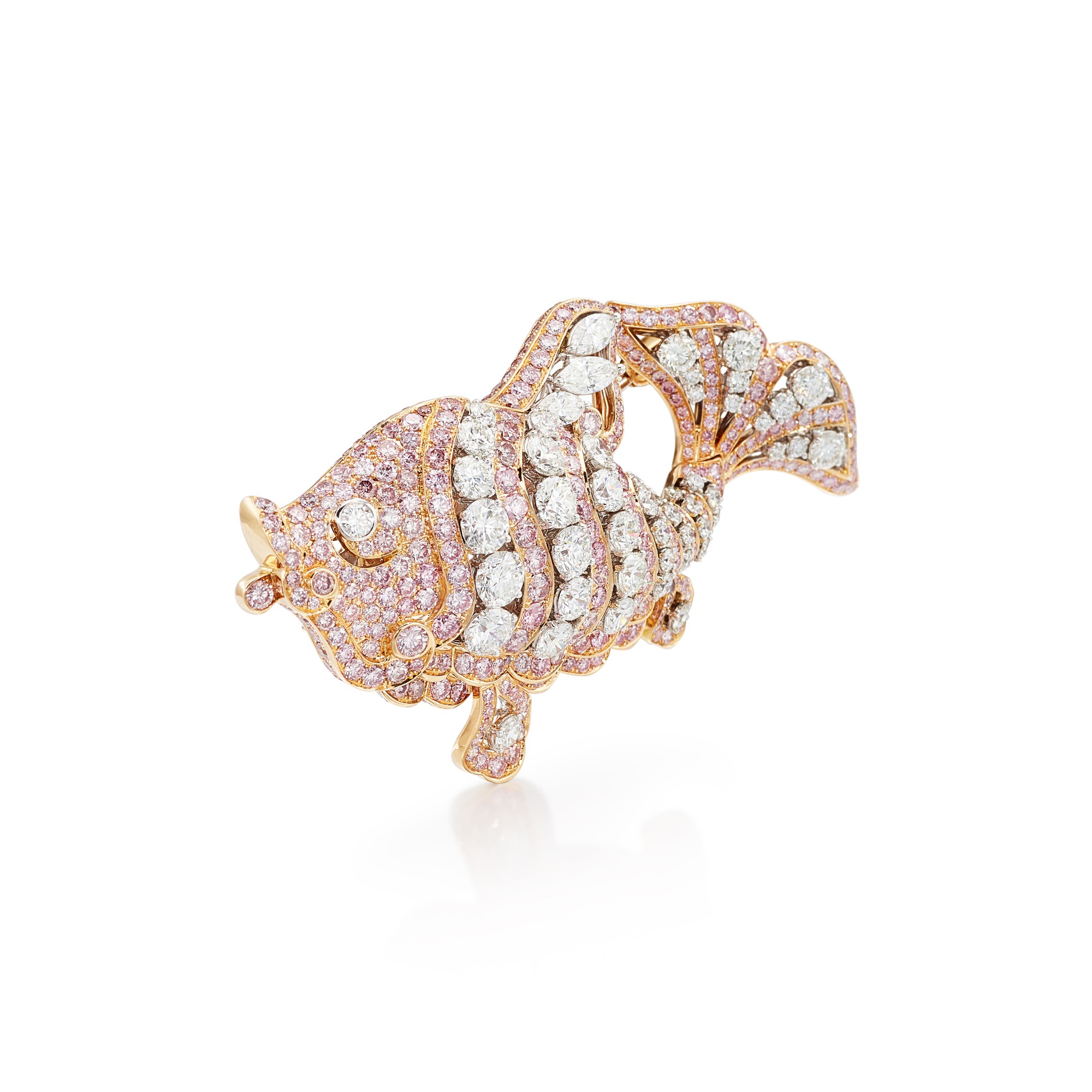 Graff | Coloured Diamond and Diamond Brooch | 格拉夫 | 彩色鑽石 配 鑽石 胸針 ...