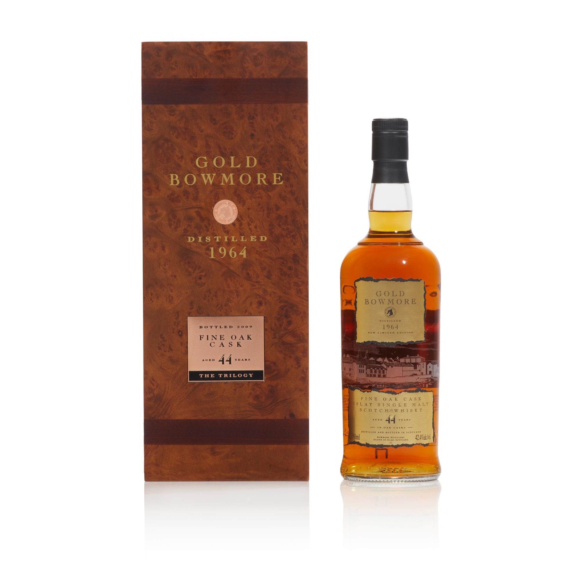 Bowmore Gold Fine Oak Cask 44 Year Old 42.4 abv 1964 (1 BT75) | The ...