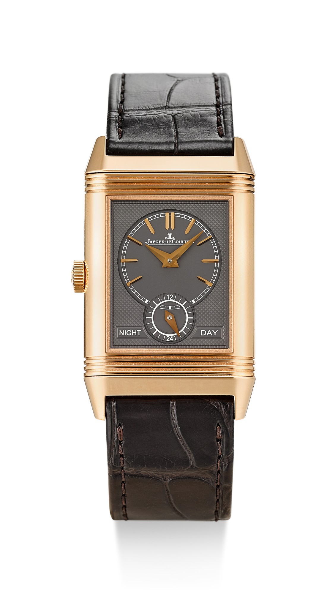 JAEGER-LECOULTRE | REVERSO, REFERENCE 213.2.D4, A PINK GOLD DUAL TIME ...