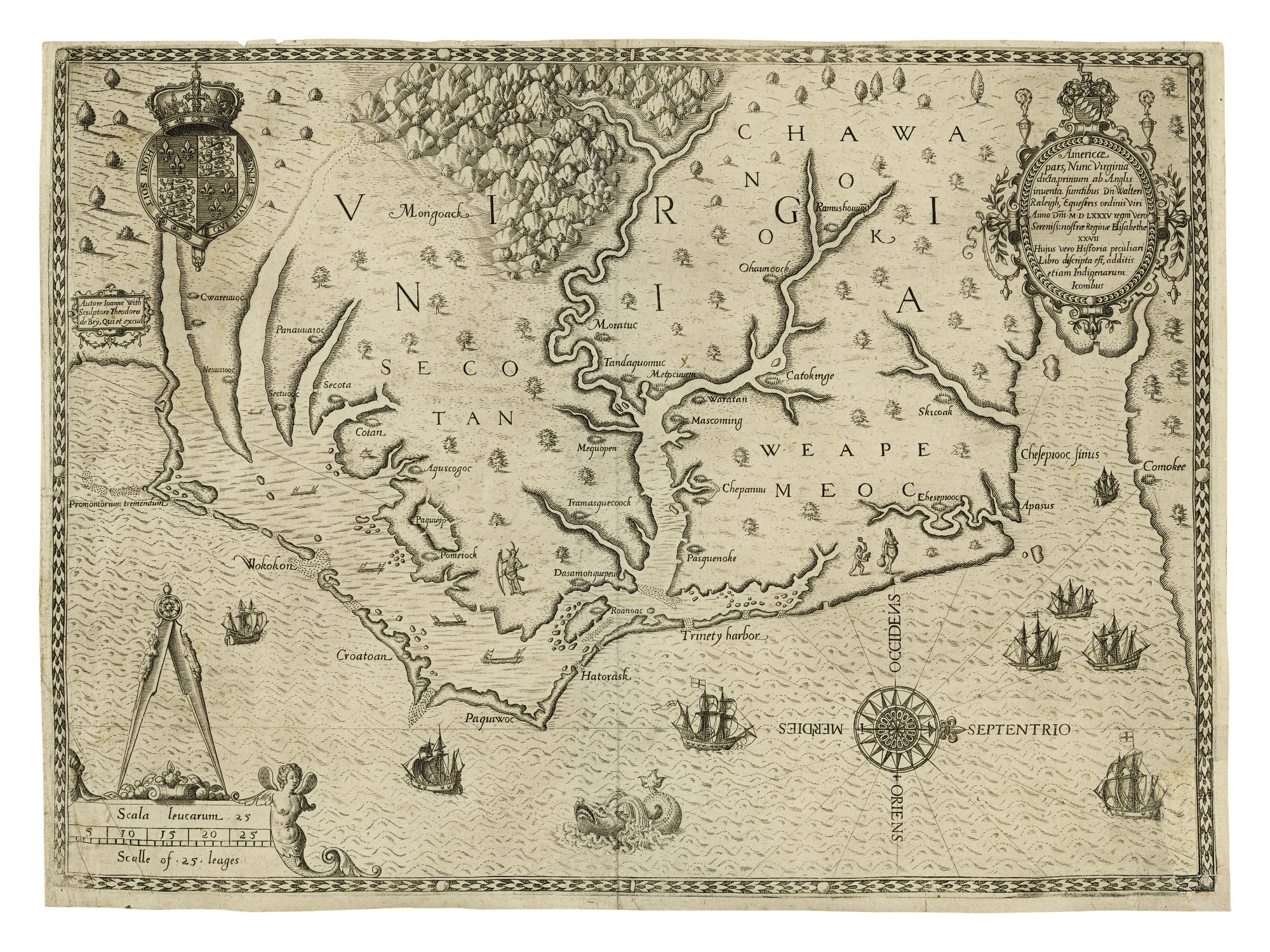 WHITE, JOHN | Americae pars, Nunc Virginia dicta primum ab Anglis ...