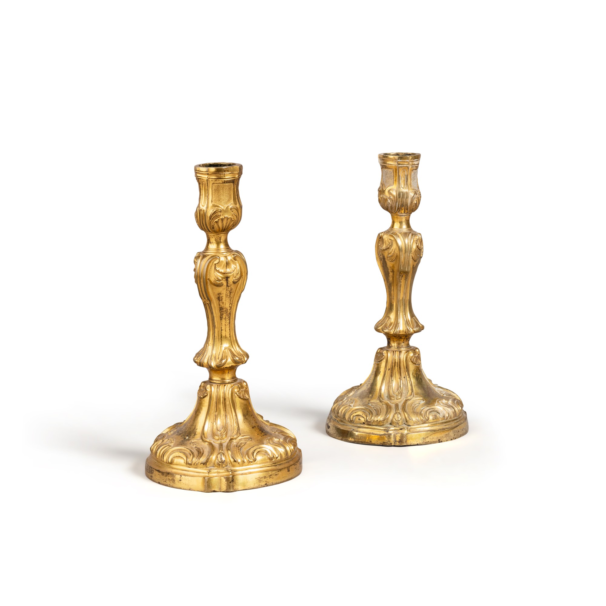 A pair of gilt-bronze candlesticks, Louis XV, circa 1750 | Paire de ...
