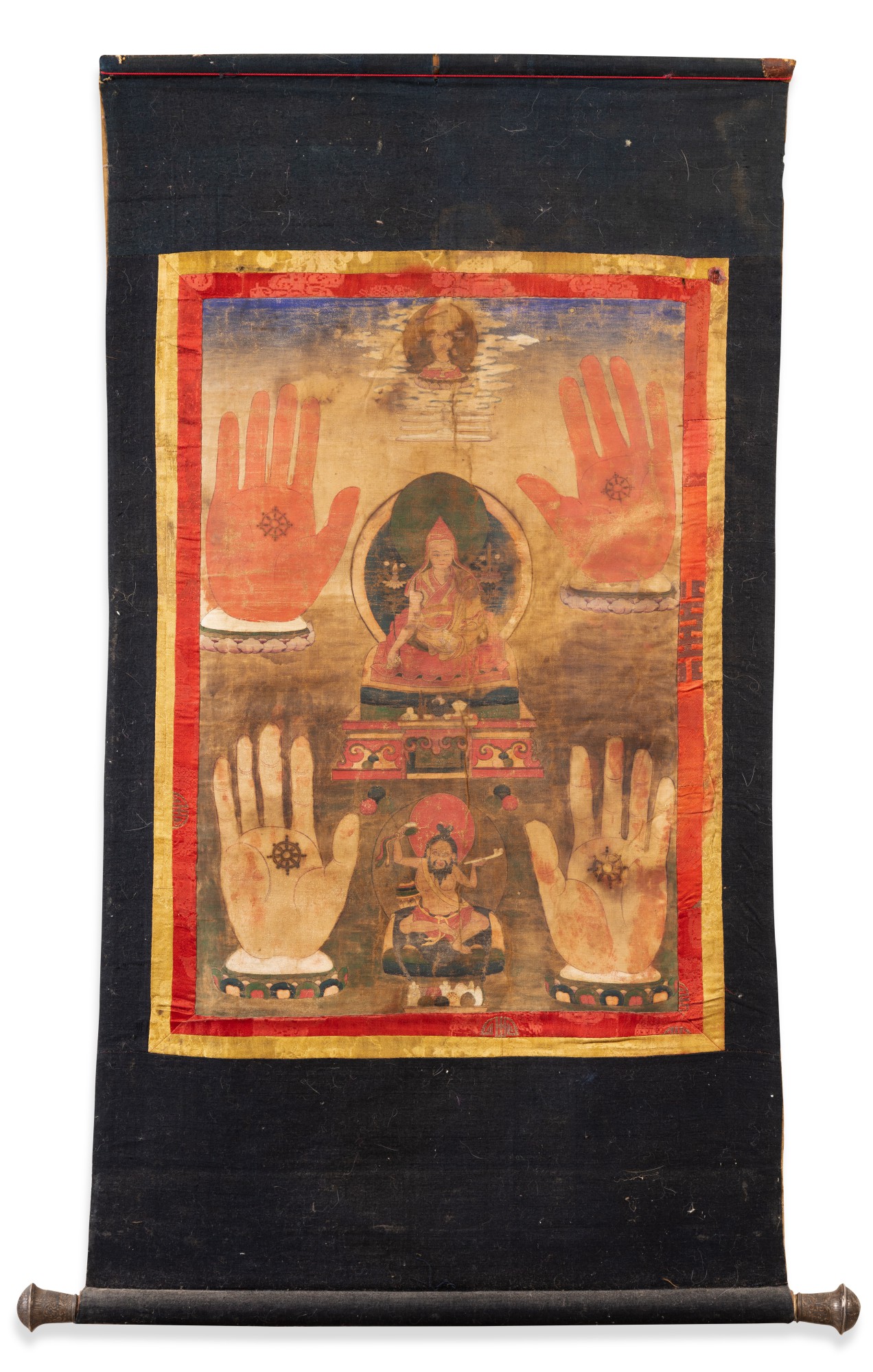 Thangka depicting a lama of the Nyingmapa school Tibet | 西藏 寧瑪派喇嘛唐卡 ...