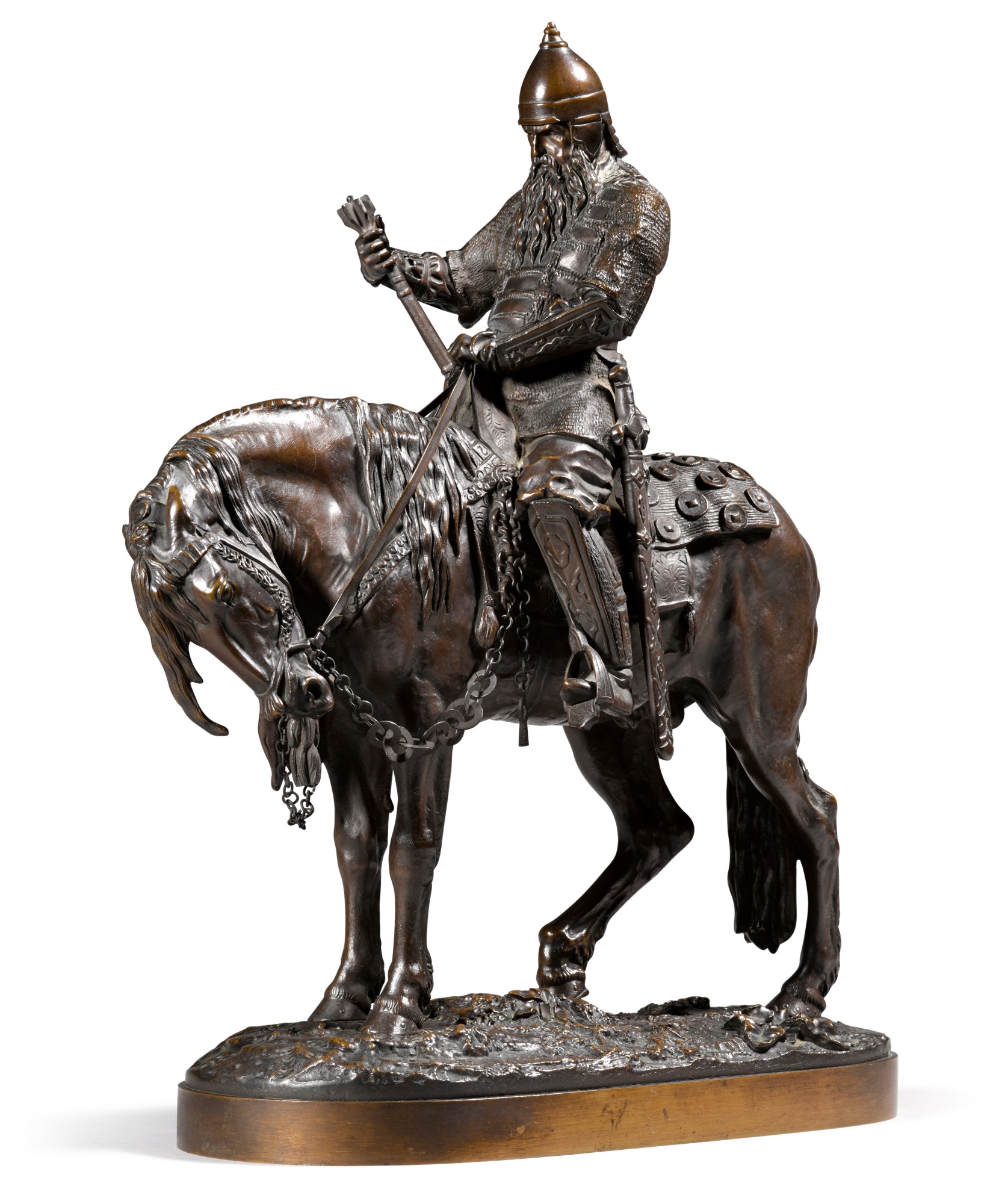 Voyevoda (Boyarin Morozov): a bronze figure, cast by Chopin, after the ...