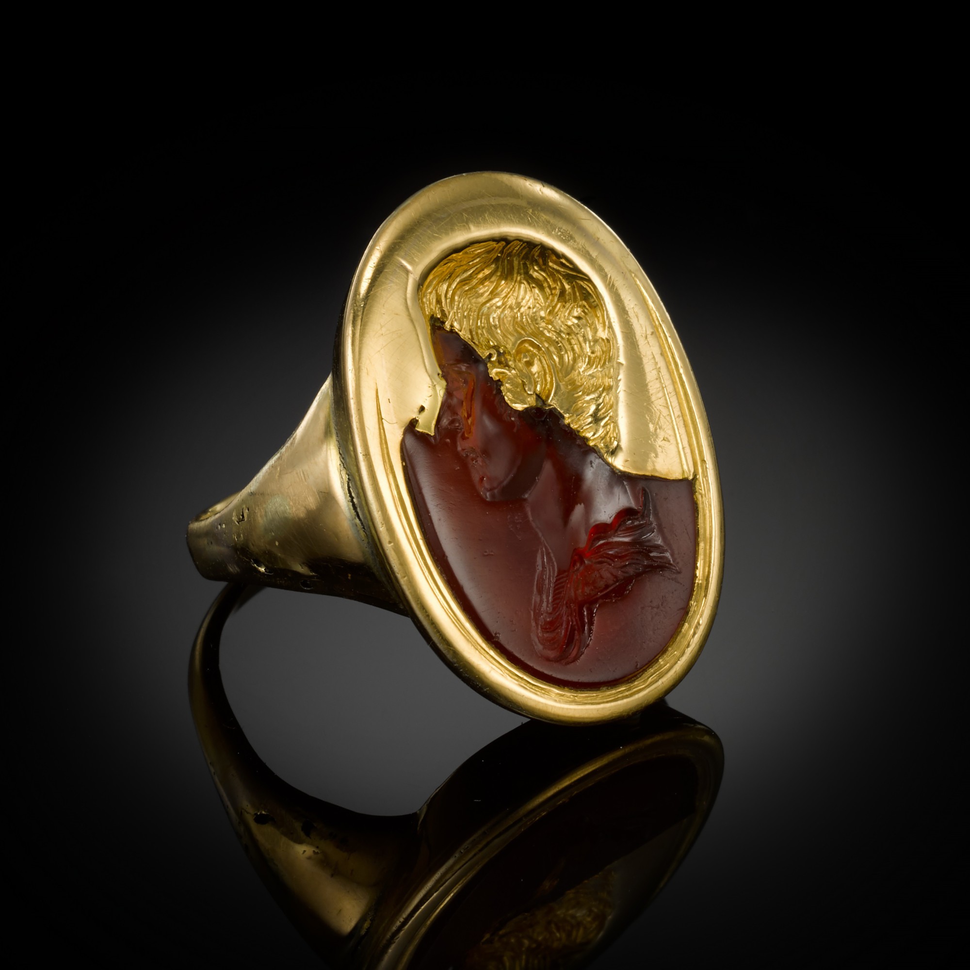 Fragmentary intaglio said to represent Cassius or Caligula | Old Master ...