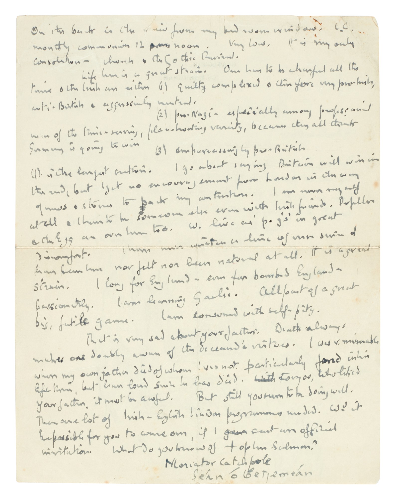 John Betjeman | Series of 22 letters and cards to C.J. Pennethorne ...