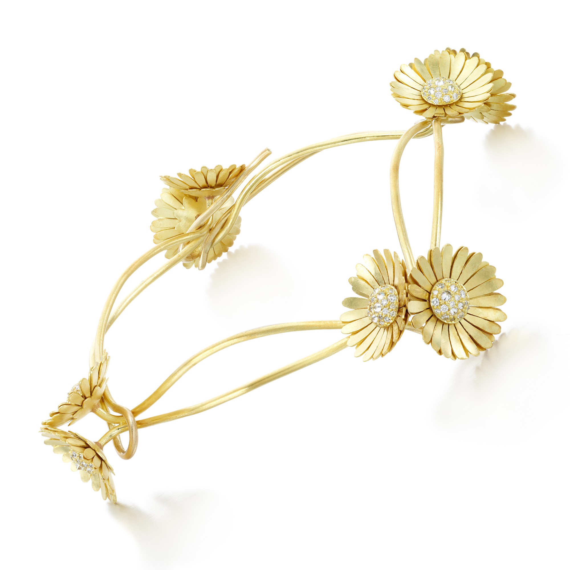 Christopher Thompson Royds Gold And Diamond Daisy Chain Bracelet ...