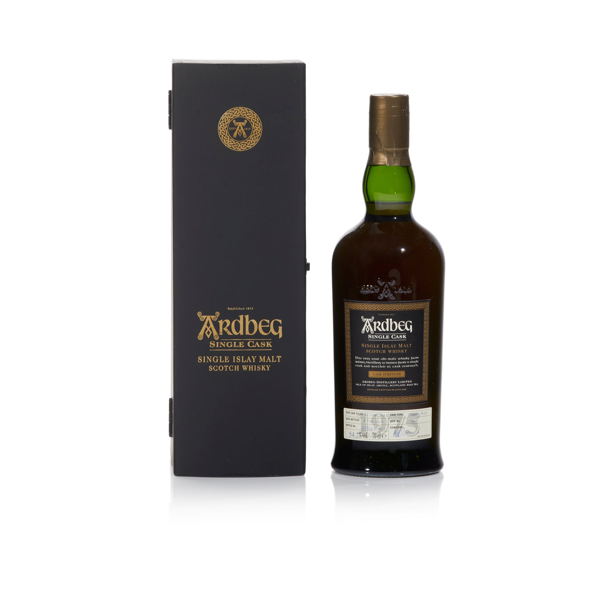 Ardbeg Single Cask 54.2 abv 1975 (1 BT70) | The Timeless Whisky ...