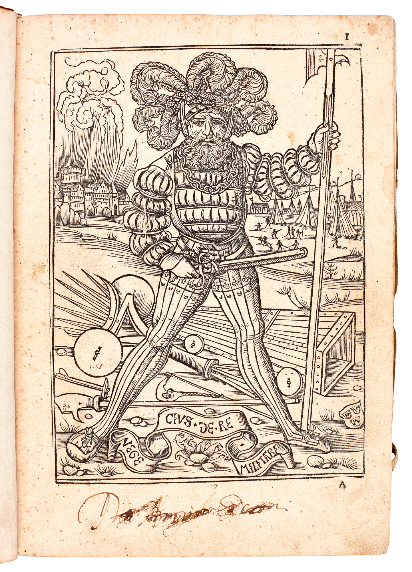 Vegetius, De re militari, [Erfurt, c. 1512], woodcuts only, later limp ...