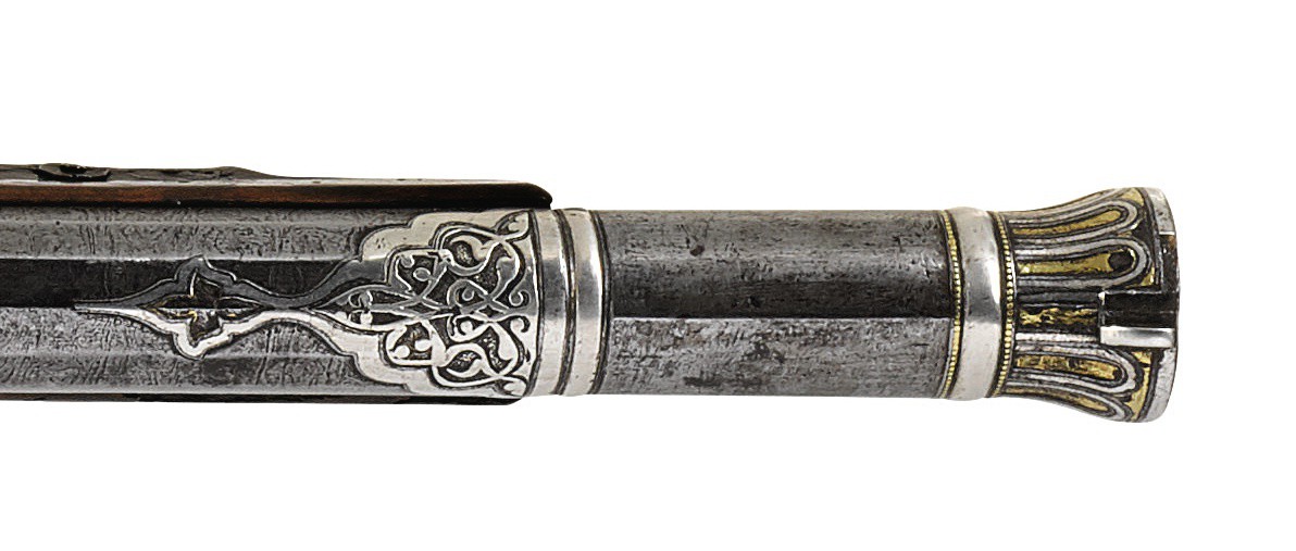 AN OTTOMAN IVORY AND MOTHER-OF-PEARL INLAID RAMPART GUN, TURKEY, 17TH ...