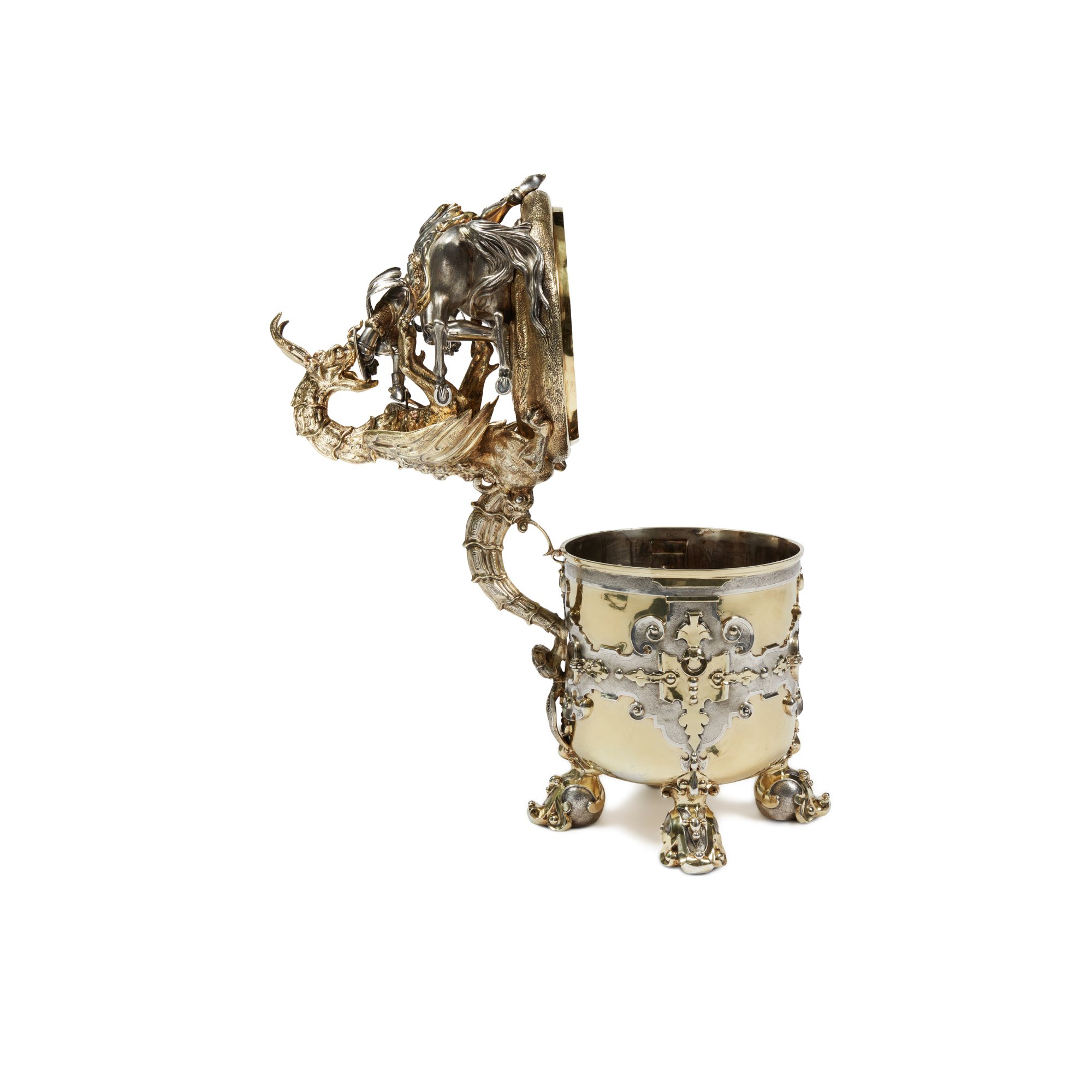 A Massive Victorian Parcel-Gilt Silver Tankard, R & S Garrard & Co ...