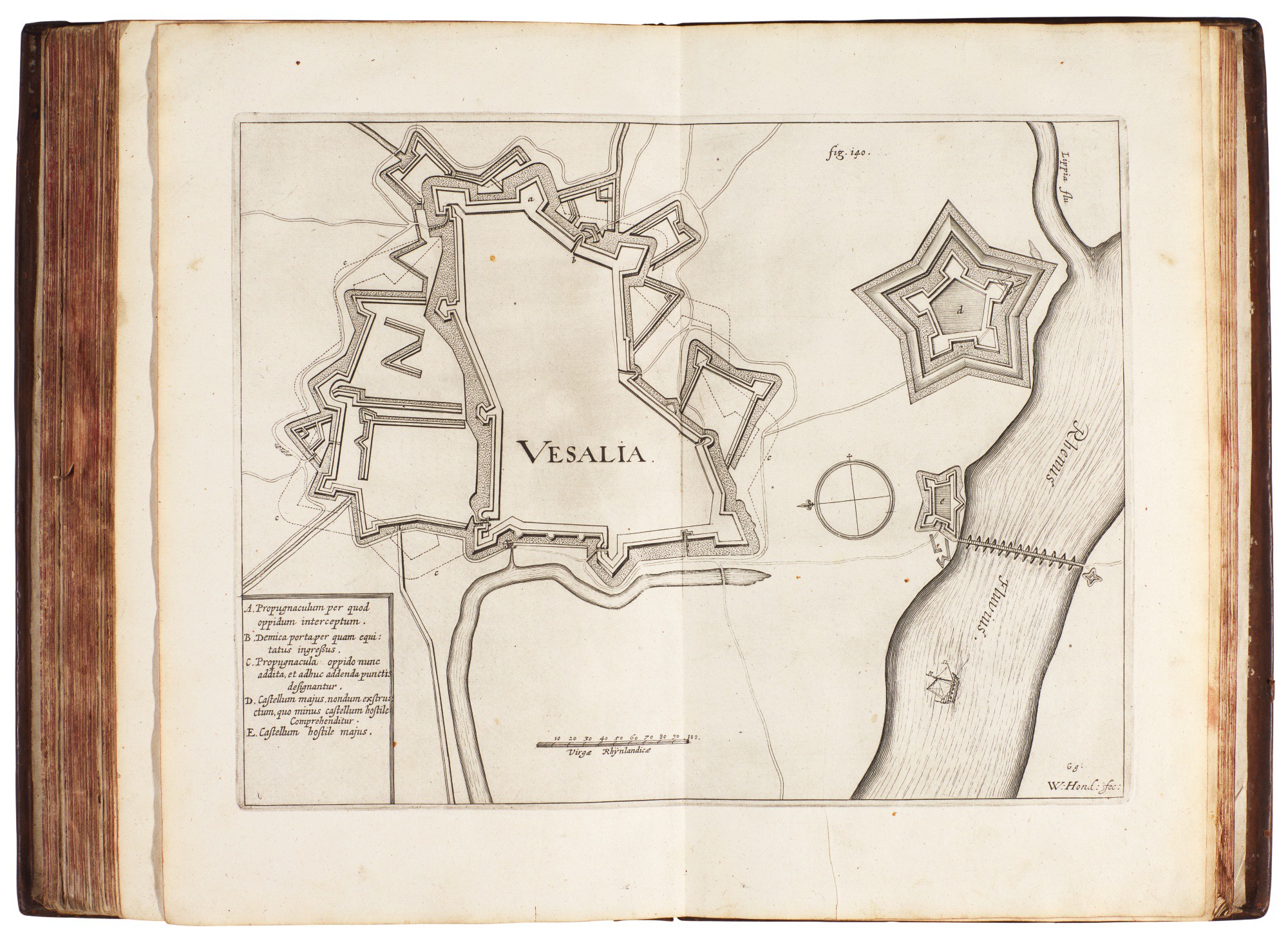 Freitag, L'architecture militaire, Leiden, 1635, contemporary calf ...