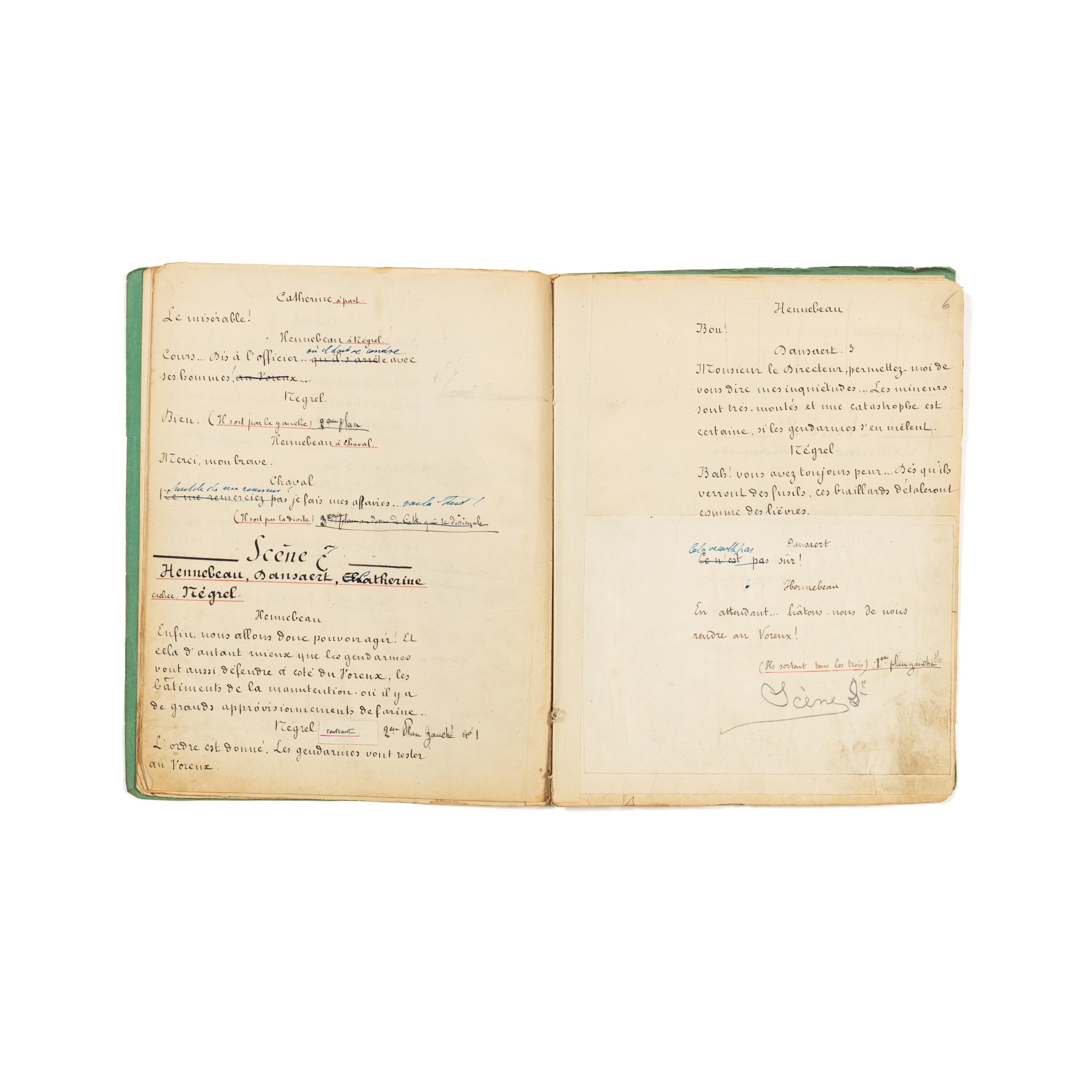 Germinal [1885]. Manuscrit autographe de l'adaptation théâtrale. Le ...