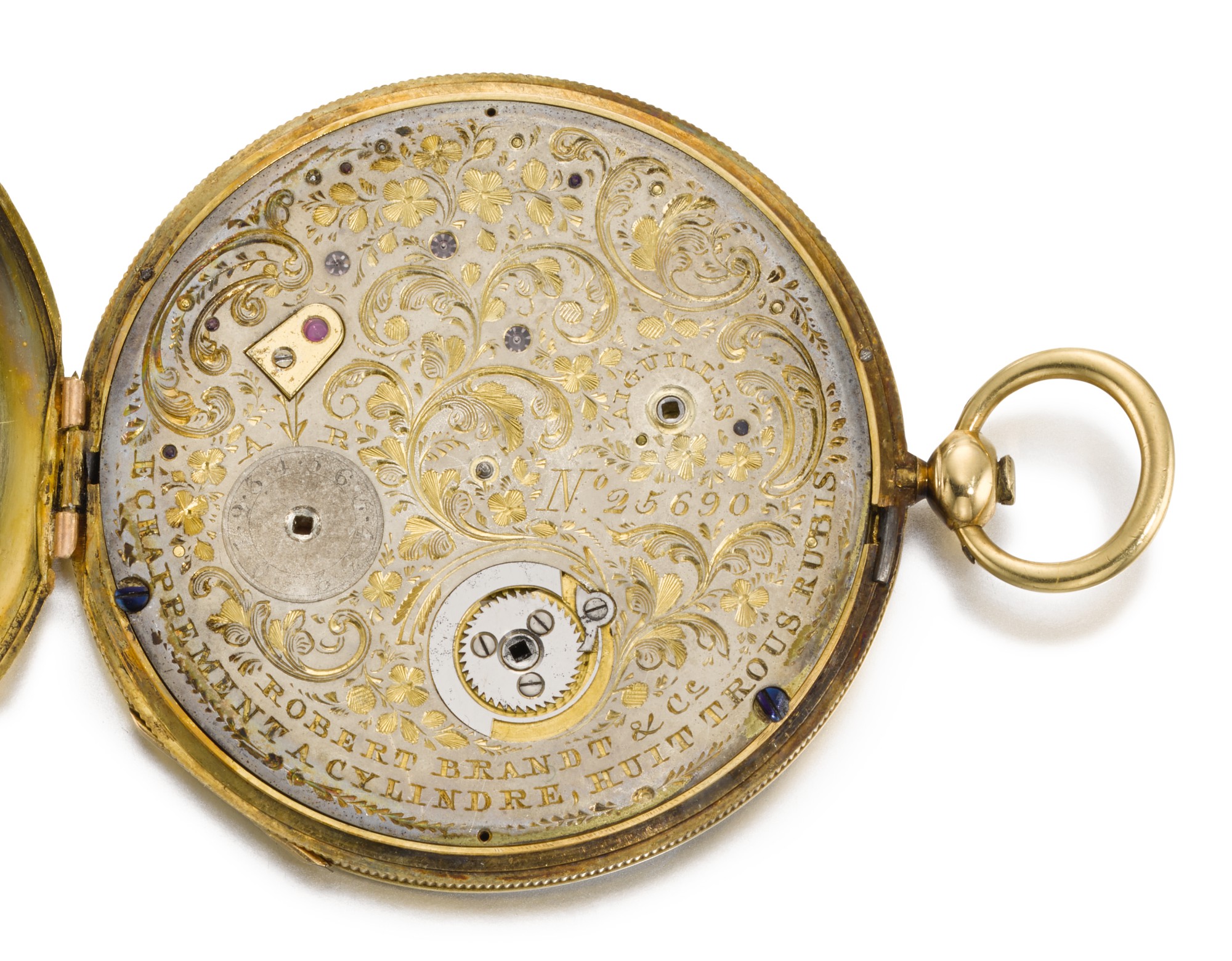 ROBERT BRANDT & CO. | A GOLD AND ENAMEL BAGNOLET WATCH CIRCA 1825 [黃金畫 ...