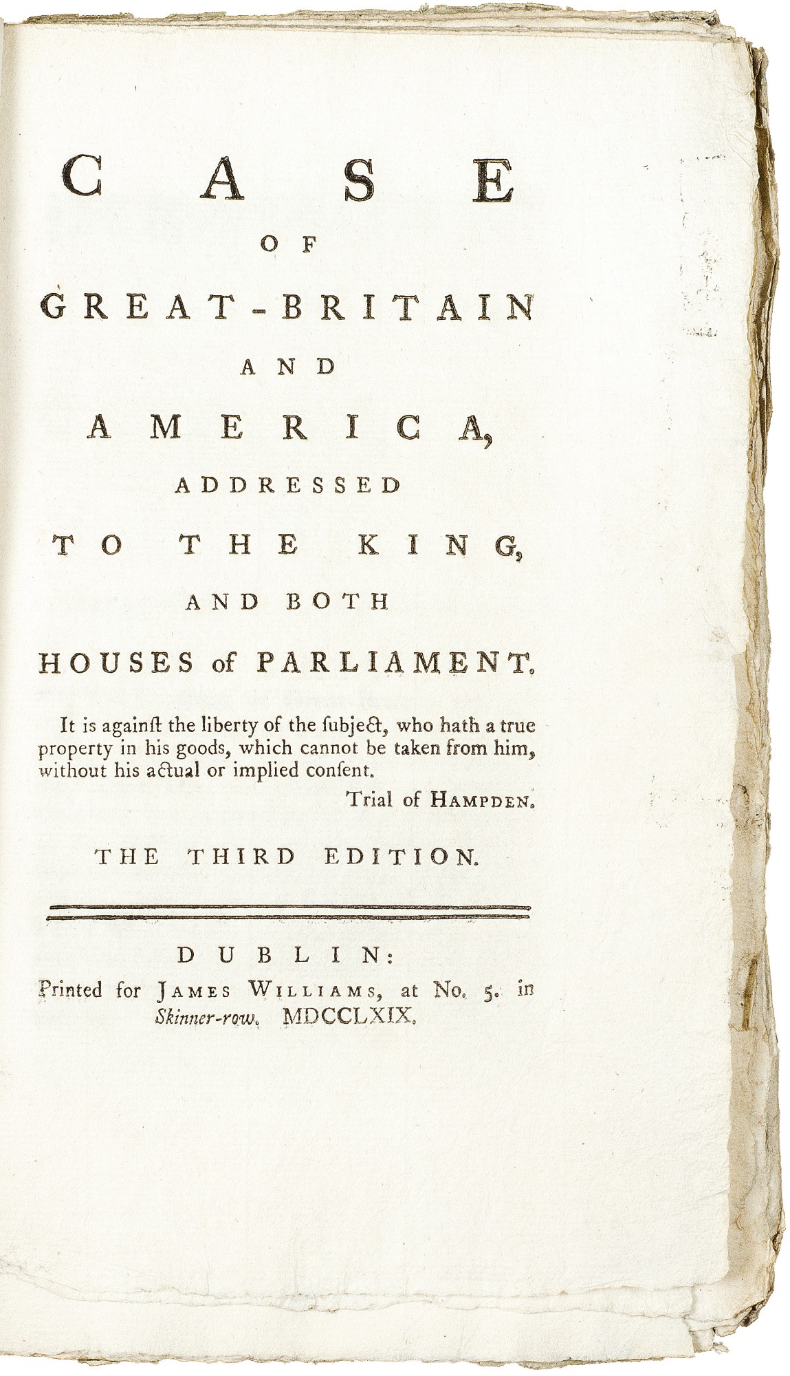 [American Revolution] — Gervase Bushe | A pro-American pamphlet, in ...