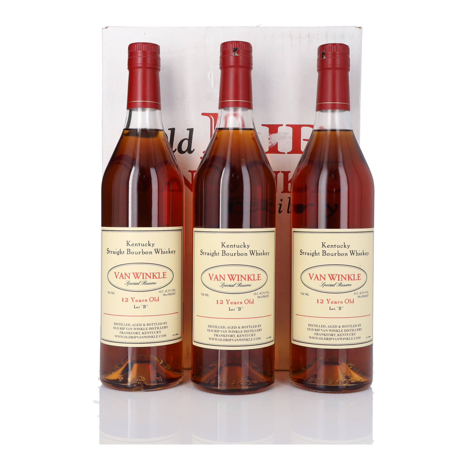 Van Winkle 12 Year Old Special Reserve Lot "B" 90.4 Proof NV (3 BT 75cl ...