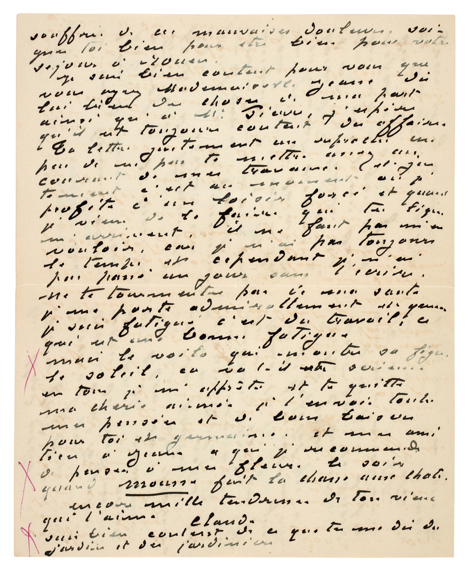 Claude Monet | Autograph letter signed, to his wife Alice, on painting ...