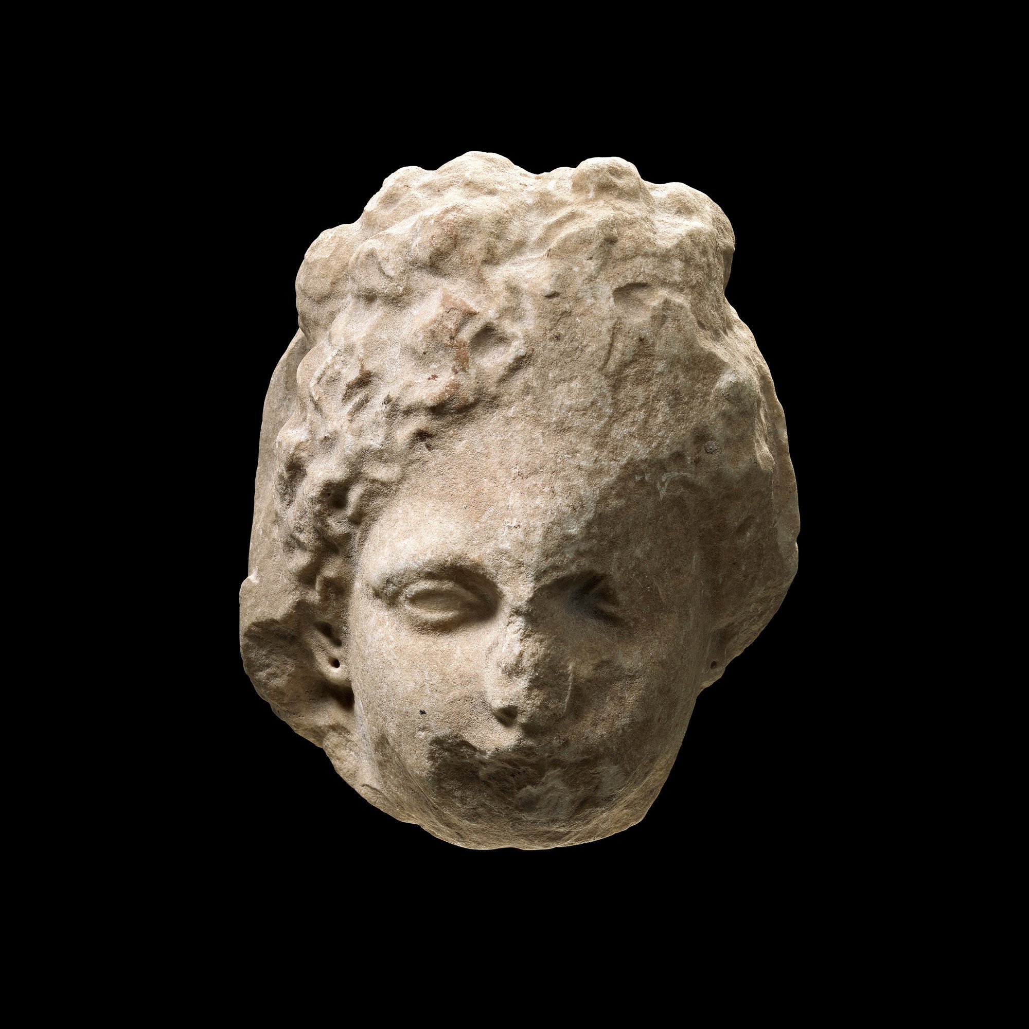 A Fragmentary Greek Marble Relief Head of a Woman, Attic, late 4th ...