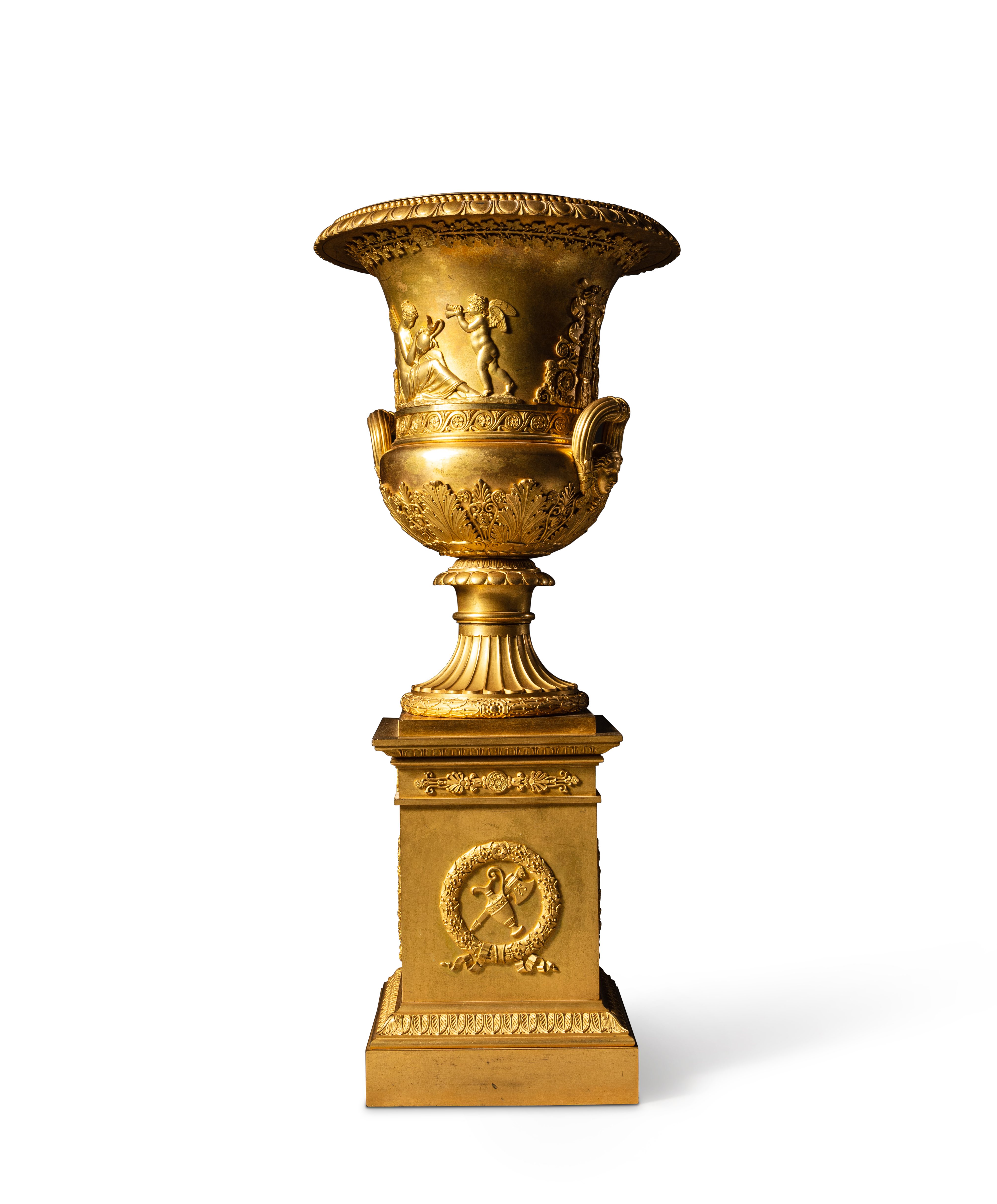 An Empire gilt-bronze Medicis vase, circa 1810, probably by Pierre ...