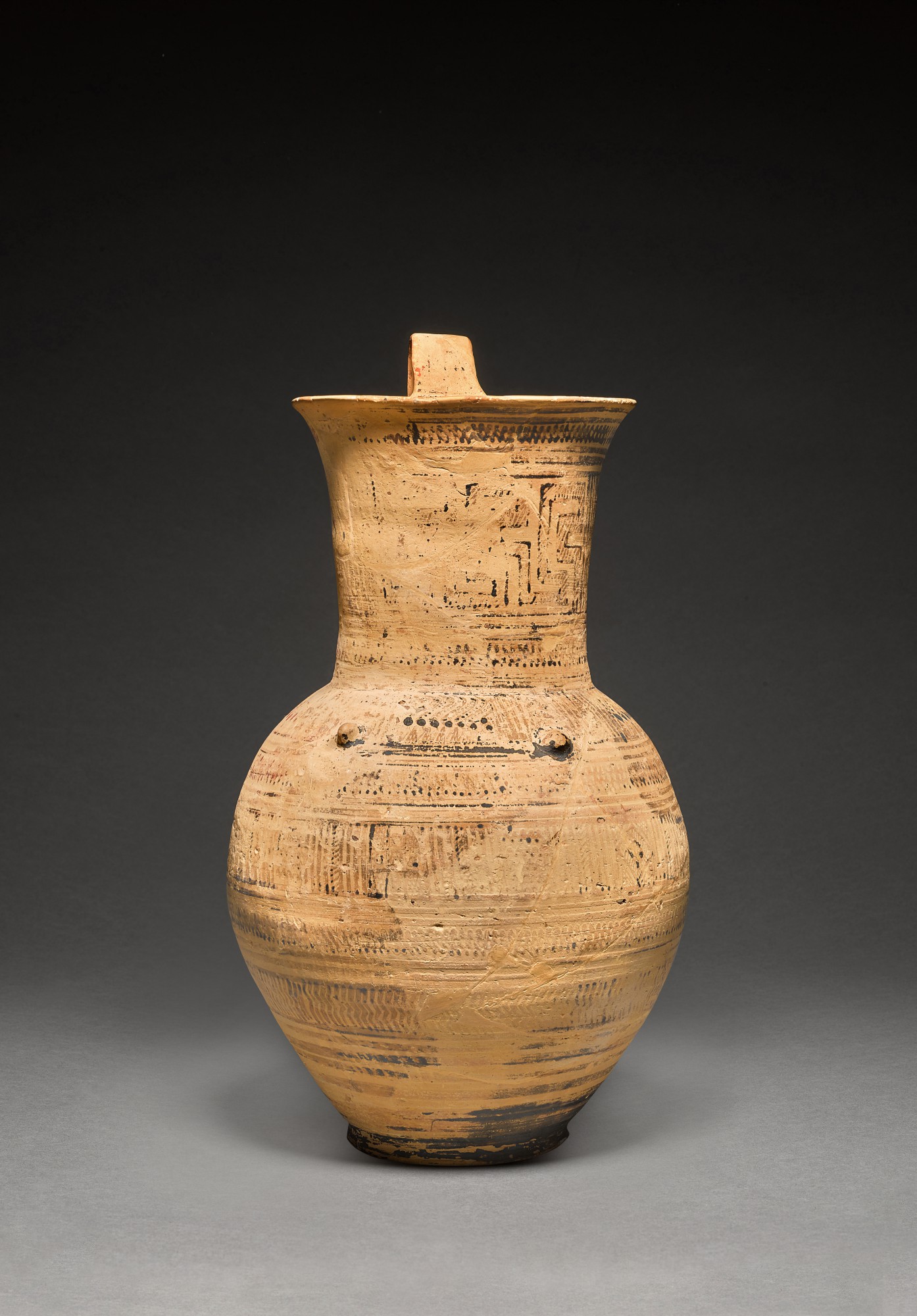 A Large Attic Pottery Pitcher, Geometric Period, 8th Century B.C ...